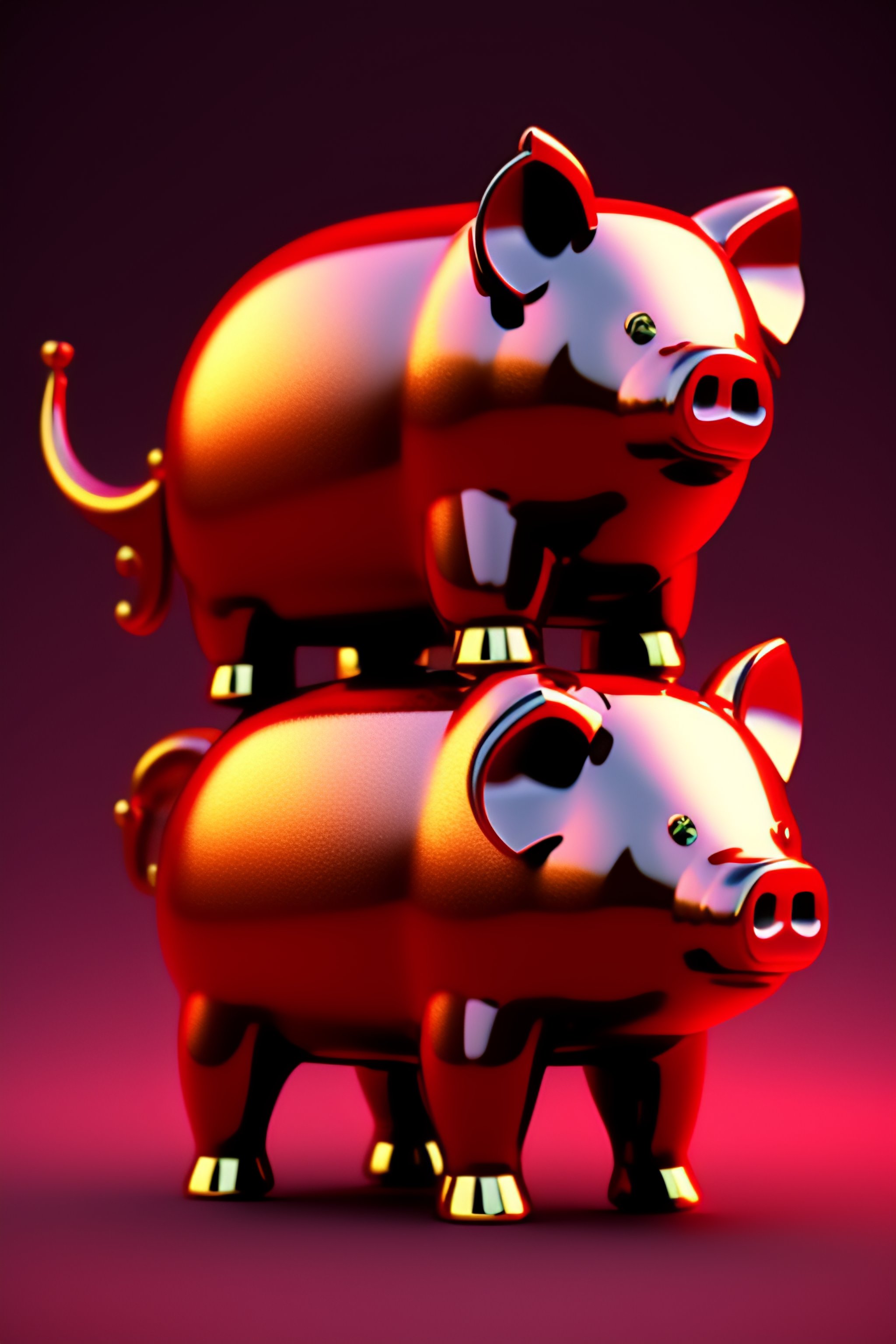 Lexica - Steampunk mechanical pig pokemon 3d render digital art on a ...