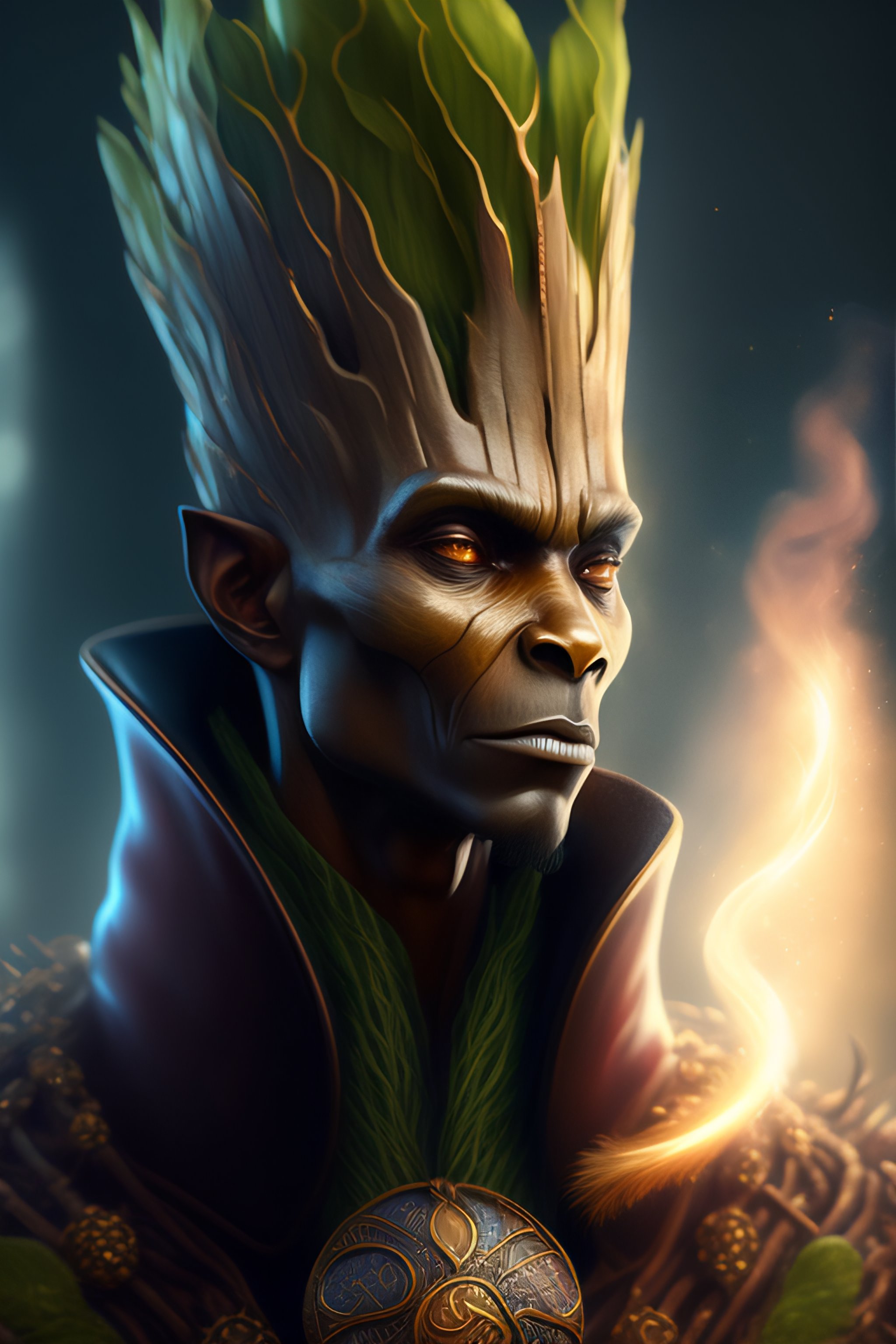 Lexica - Groot who just blew a smoke ring, fantasy, intricate, elegant ...