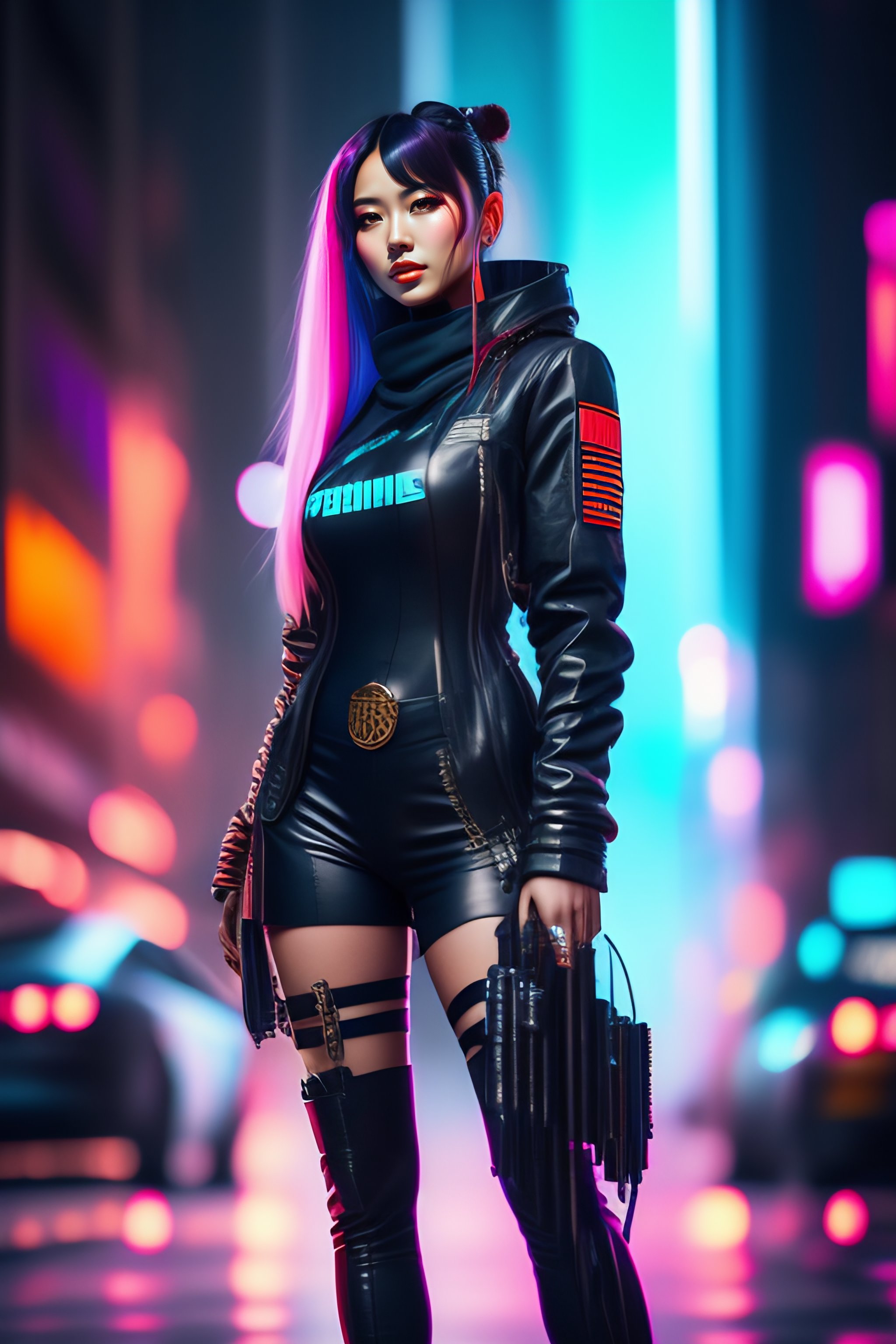 Lexica - Cyberpunk city girl