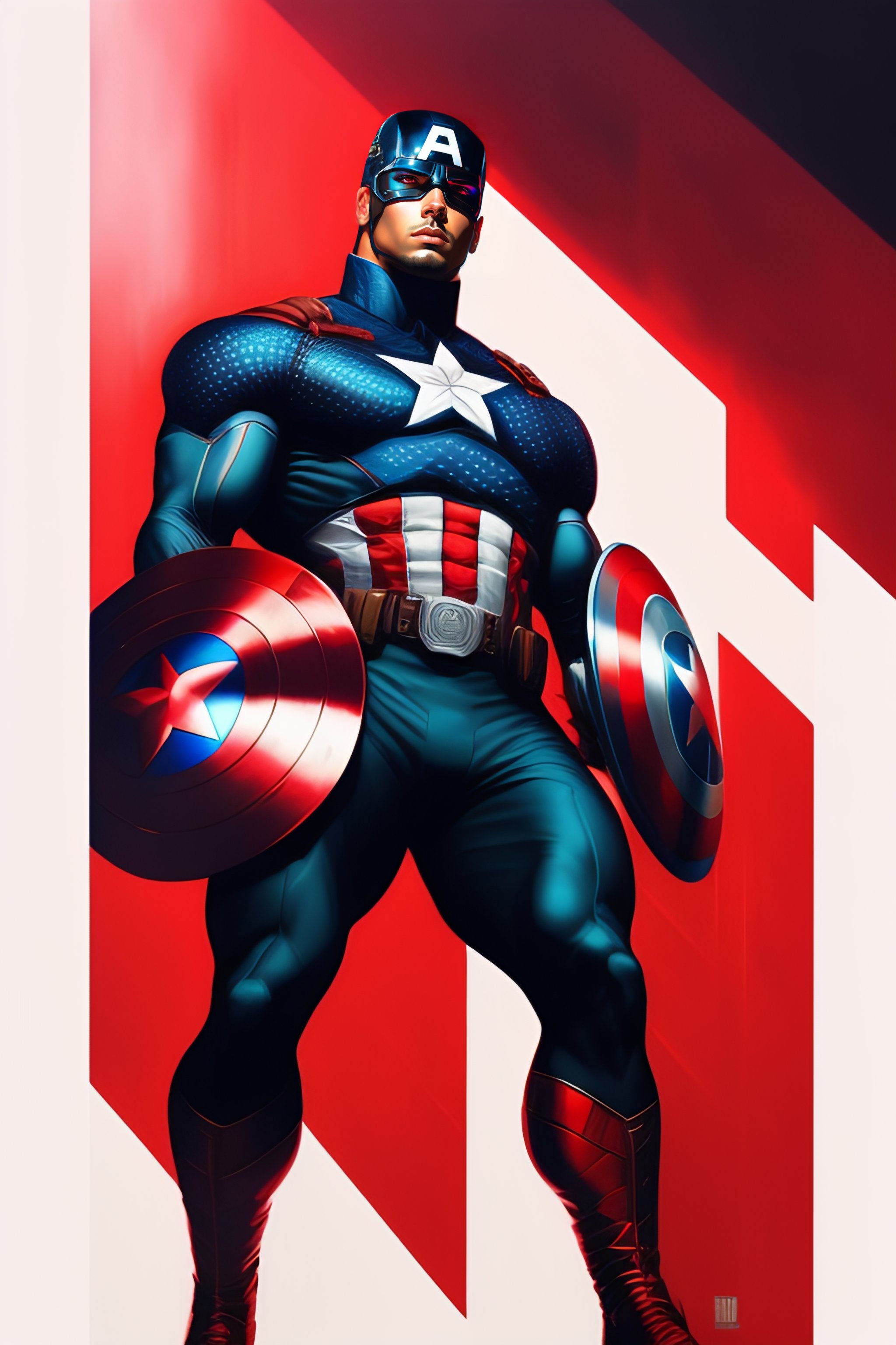 Lexica - Full body highly detailed portrait of captain america., ilya ...