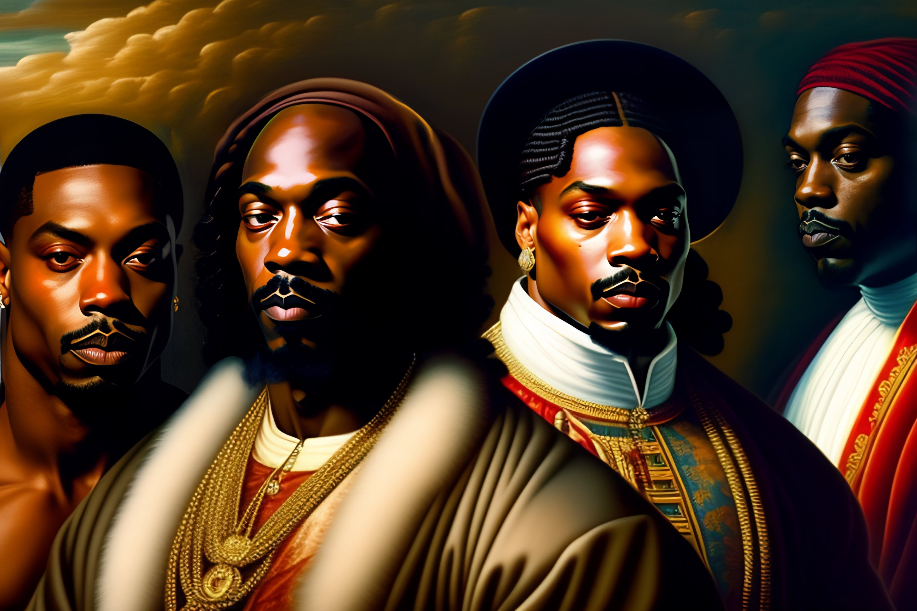 Lexica - A painting with famous rappers Snoop Dogg and 2Pac and ...