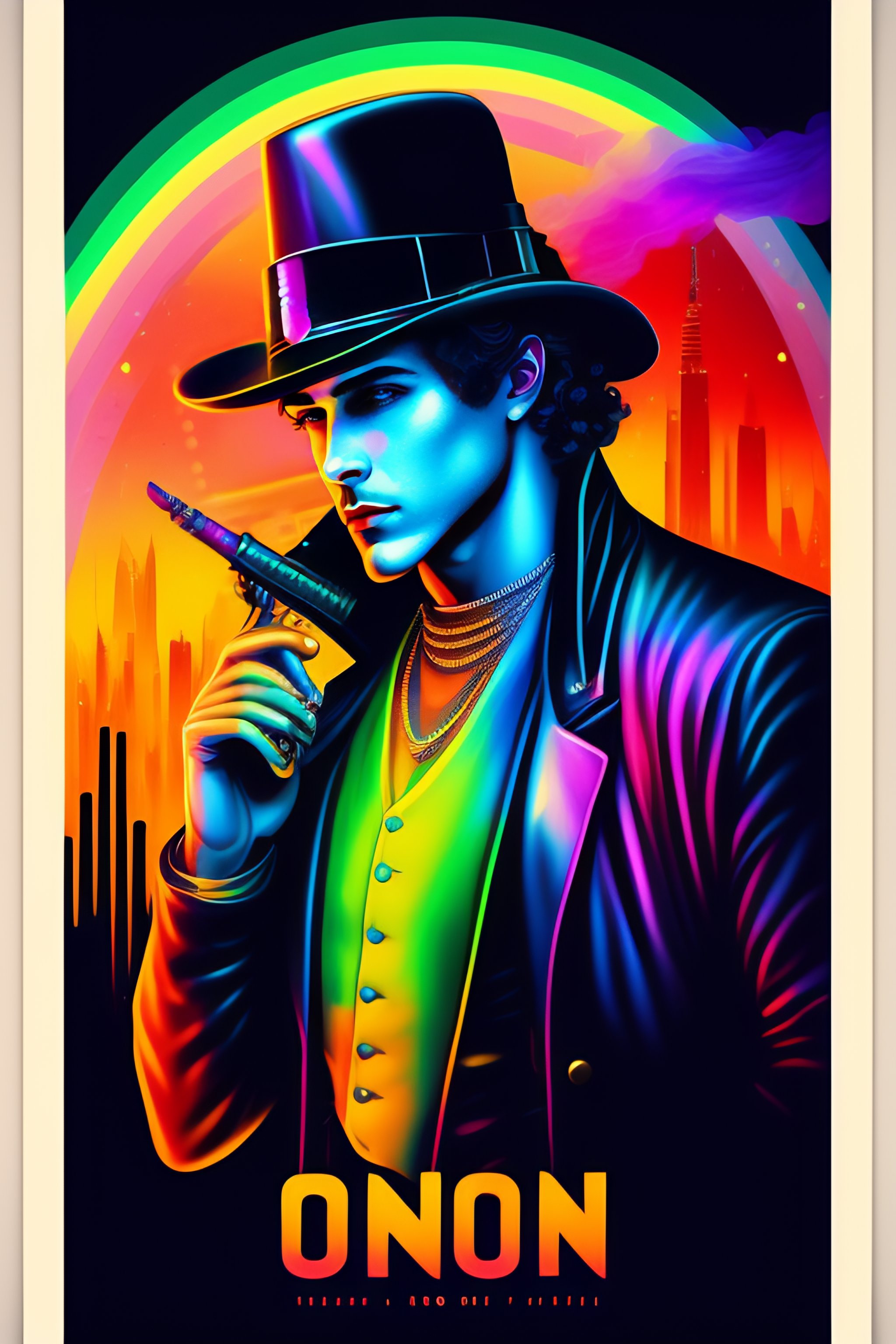 Lexica - Grunge Vintage full Shot 1920's cartoon Poster with Cyberpunk ...