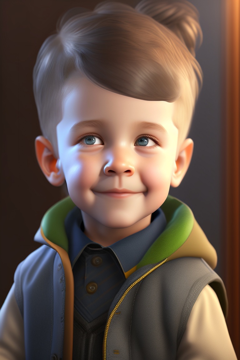 Lexica - Handsome child, realistic, cinematic, simple cot