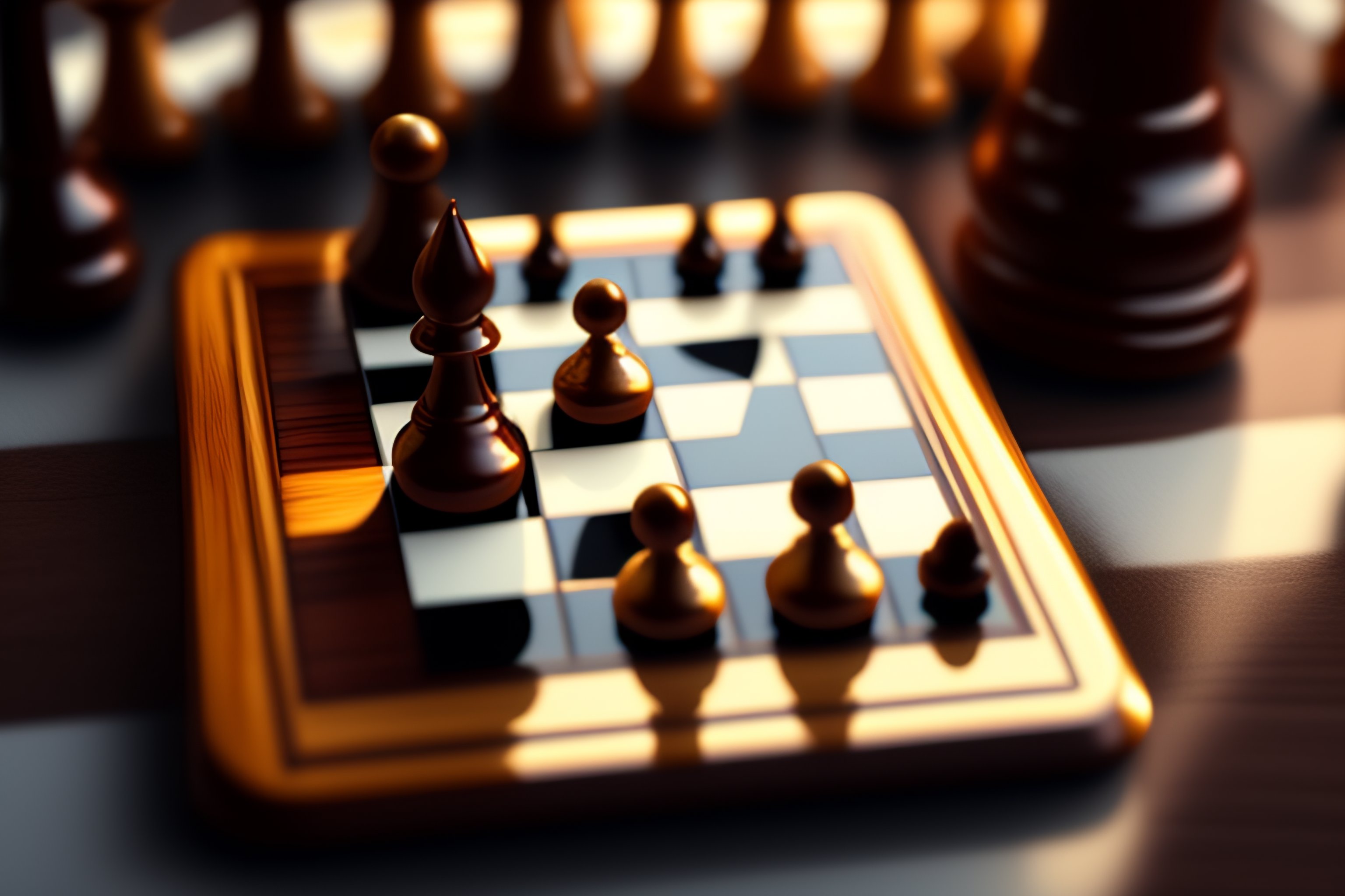 Lexica - A top view of a chess board with a chess timer, impressionist ...