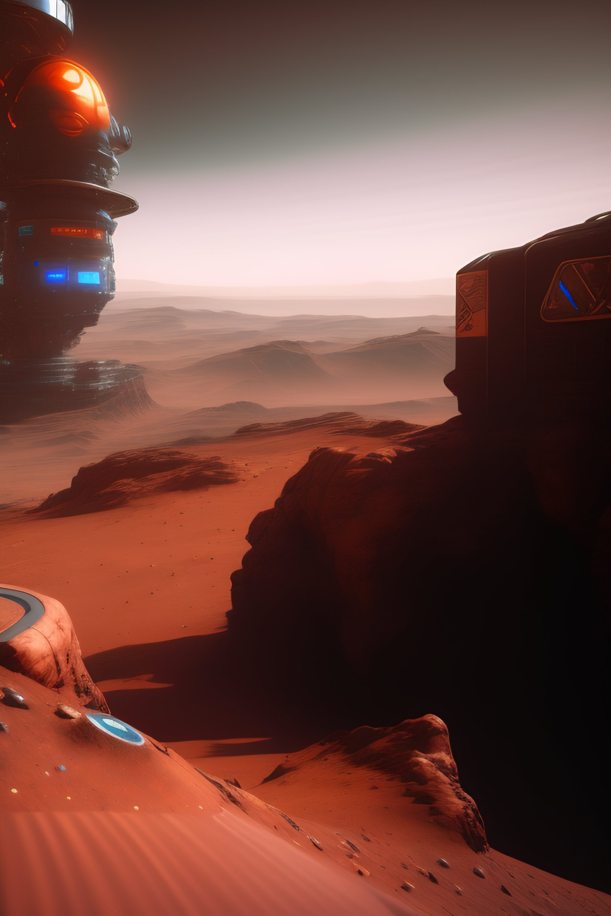 Lexica - An astronaut on a Mars unreal engine cyberpunk