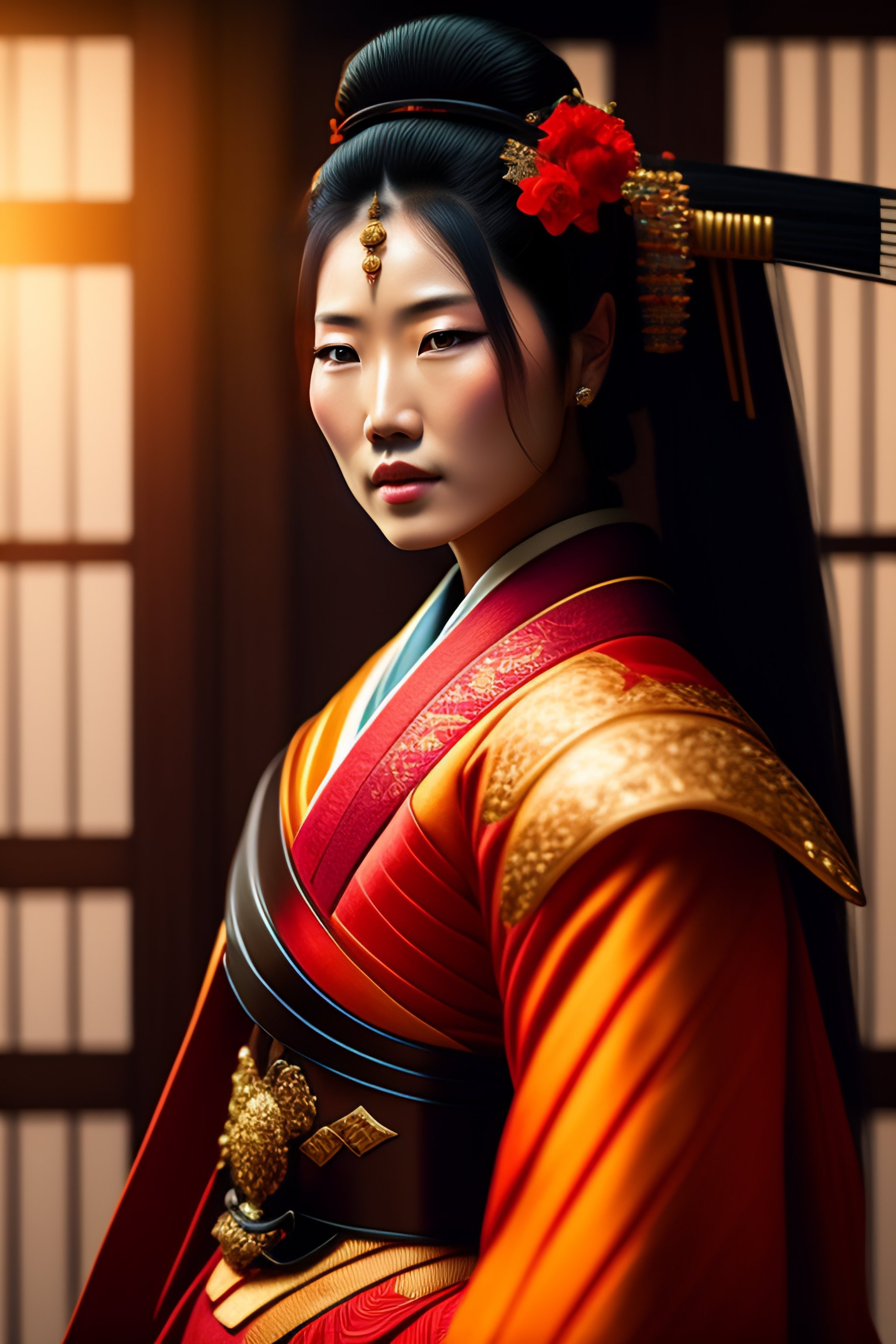 Lexica - A beautiful samurai lady