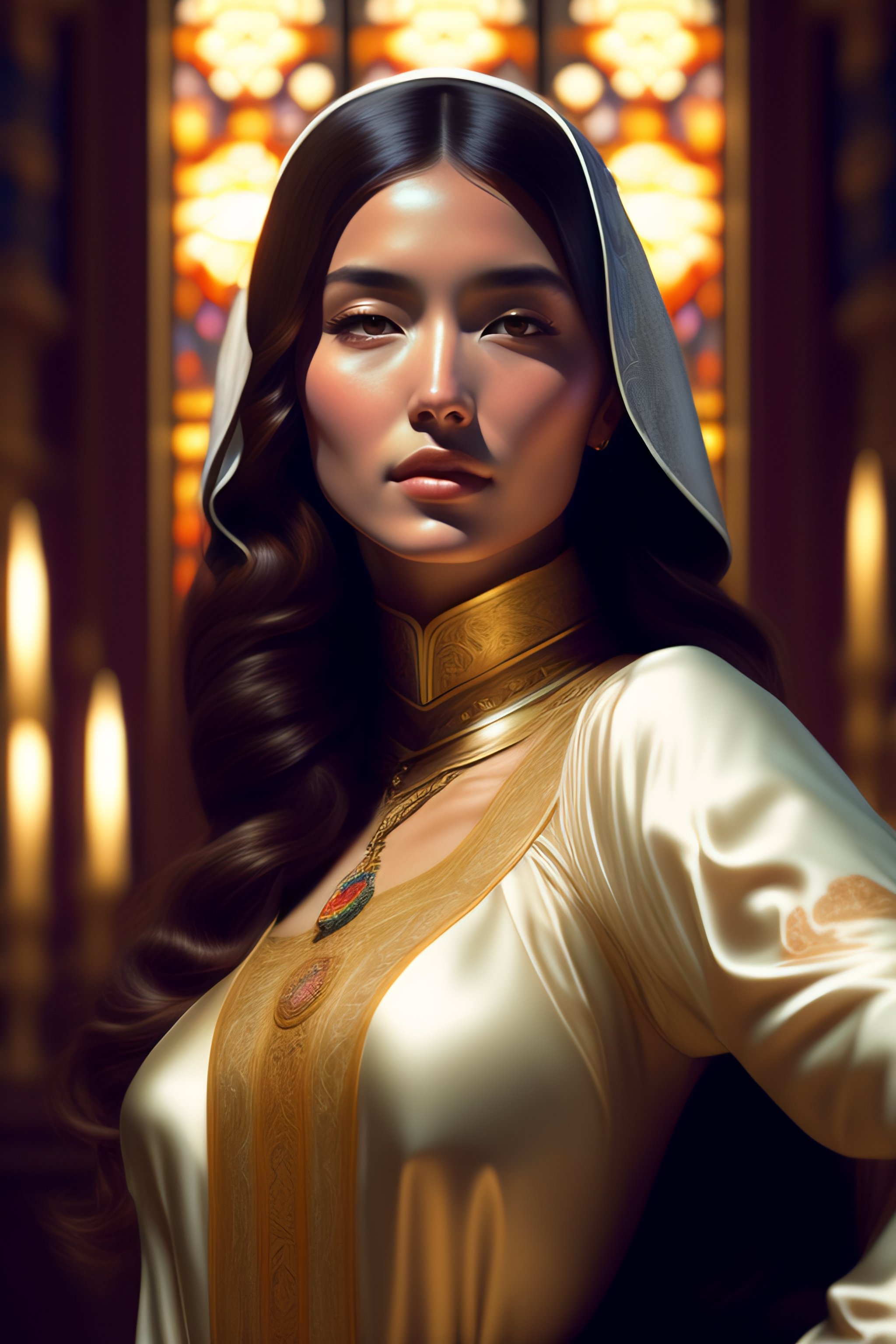 Lexica - Thick blusty large beautiful ana de armas as a nun, princess ...