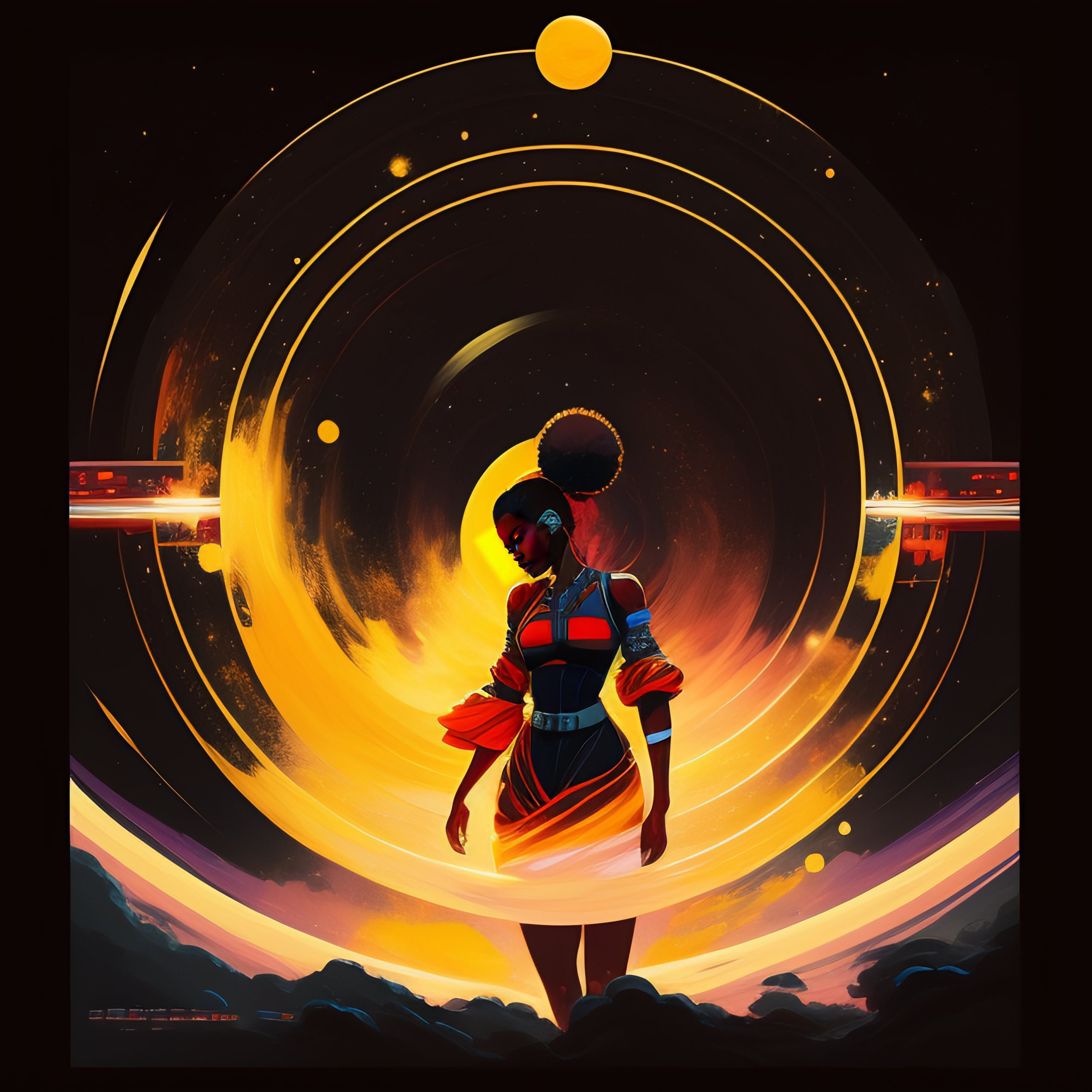 Lexica - Portrait of a black ebony african geisha harriet tubman ...