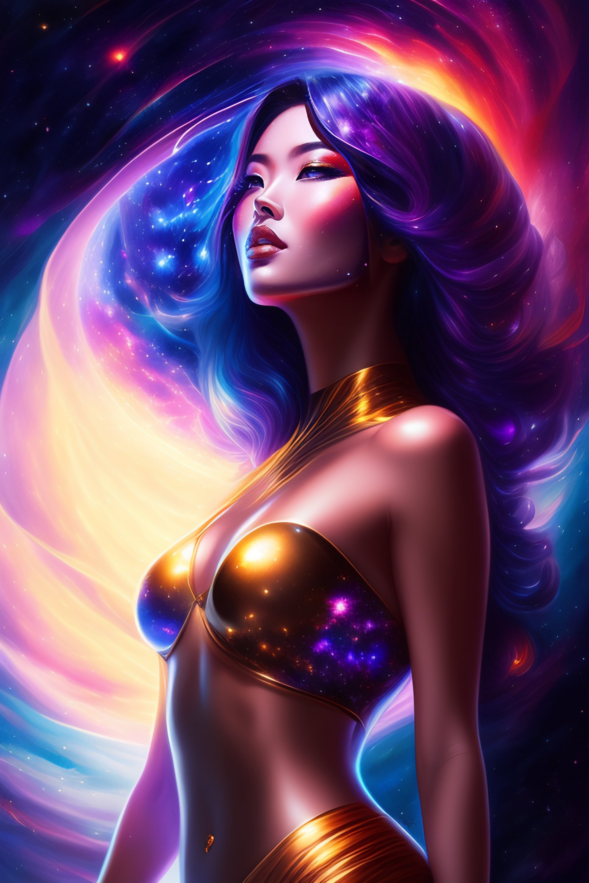 Lexica - Supernova, universe, star exploding, galaxy, art by artgerm, artsation,
