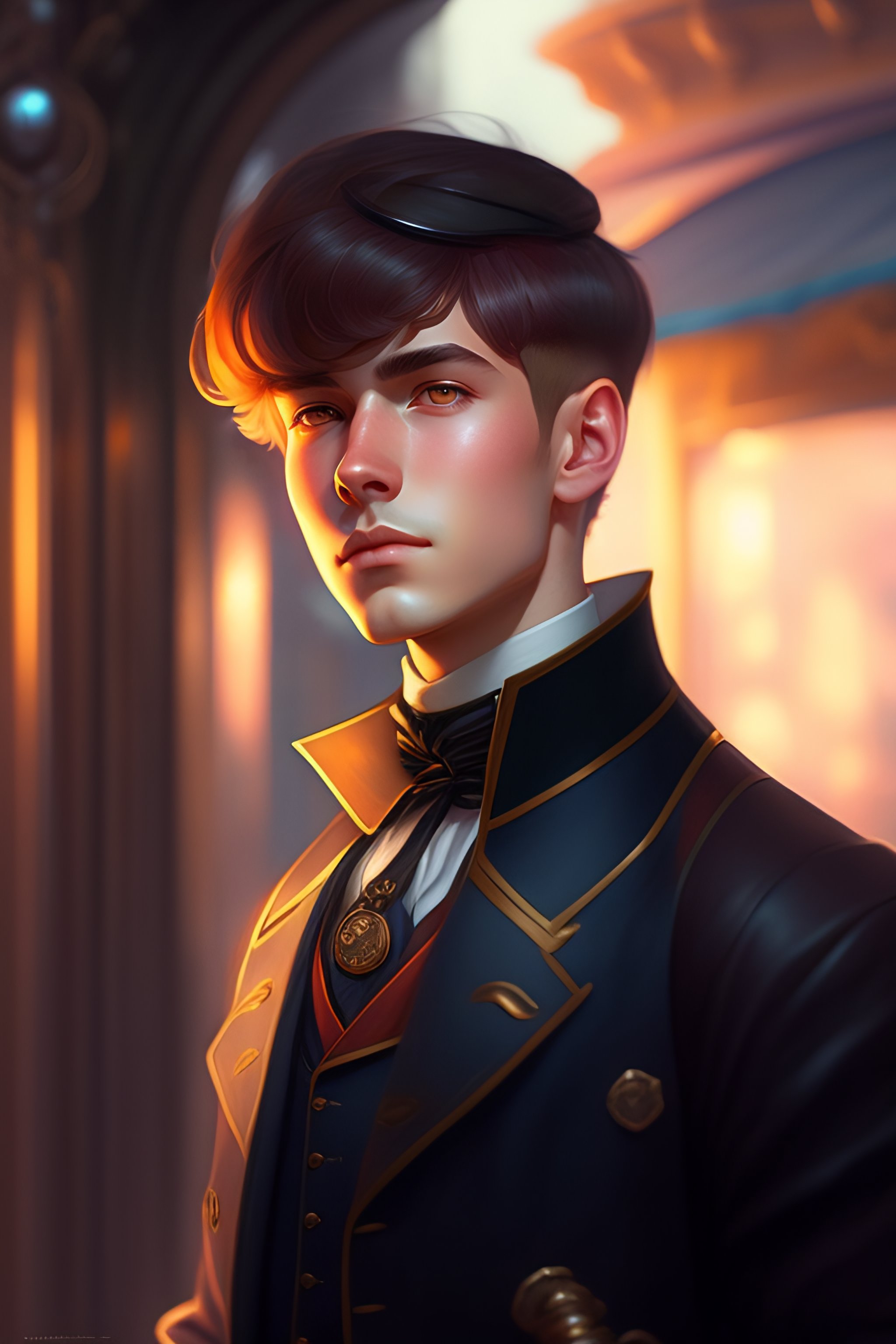 Lexica - A conceptart of a cute young Victorian,beautiful boy beautiful ...