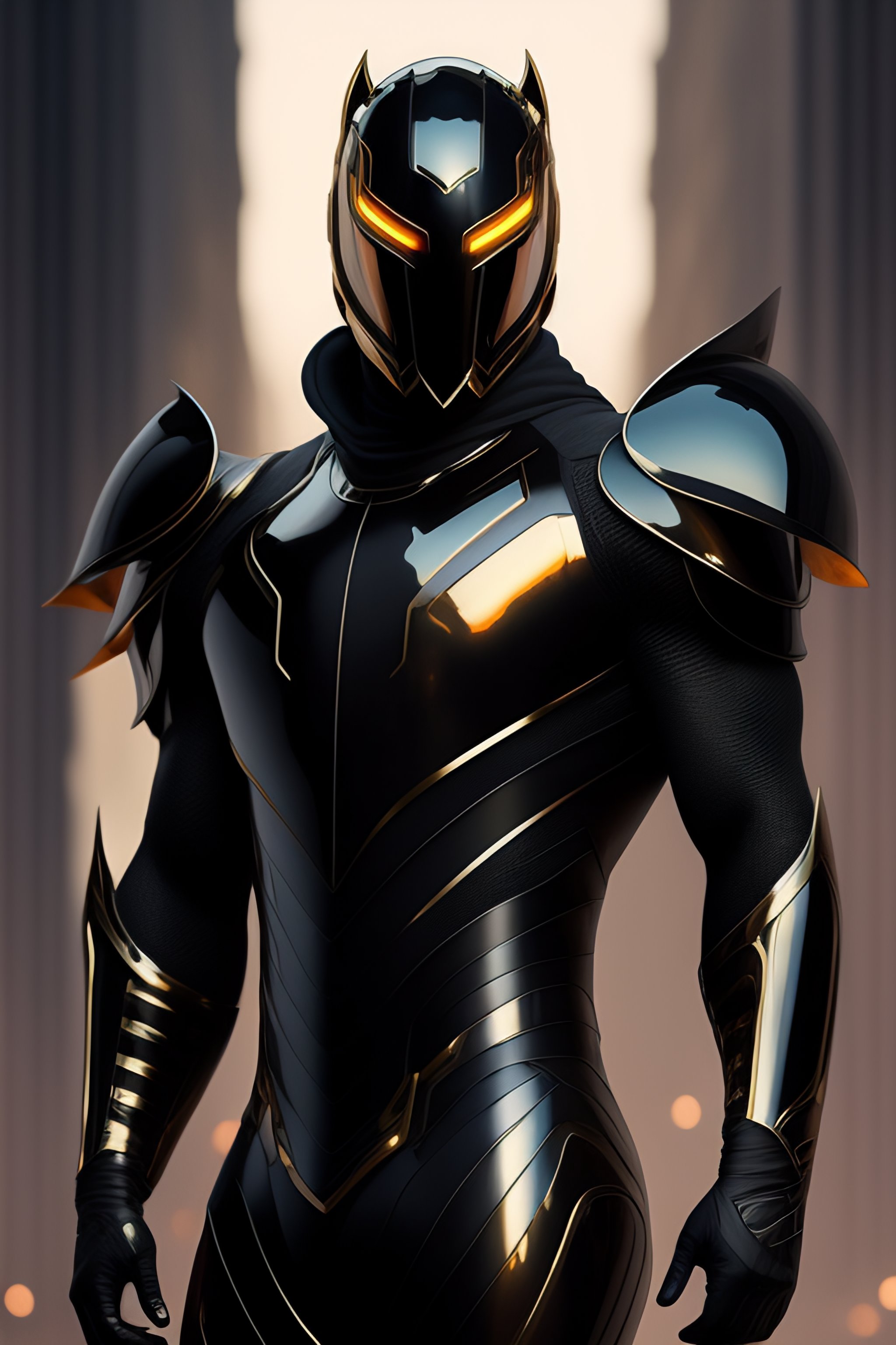 Lexica - Iridescent sinewy smooth muscular male sleek glossy black ...