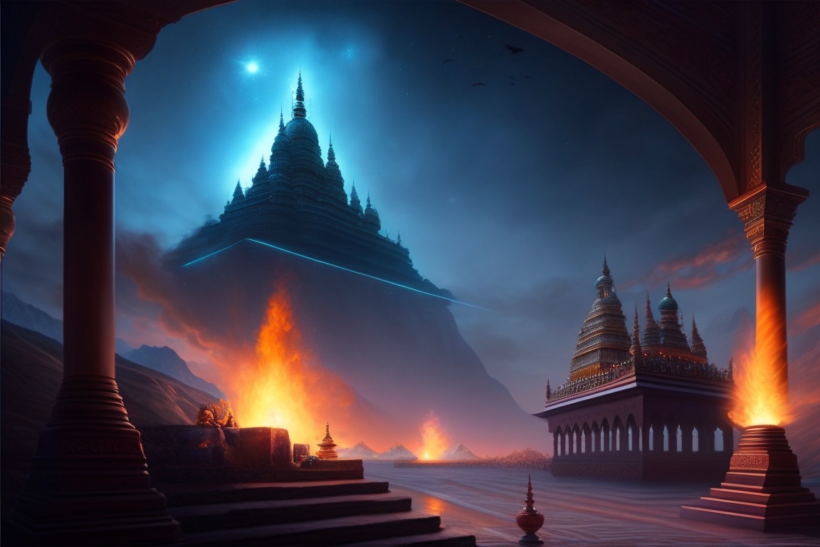 Lexica - [Image: A dramatic battle scene between Arjun and Malini in ...