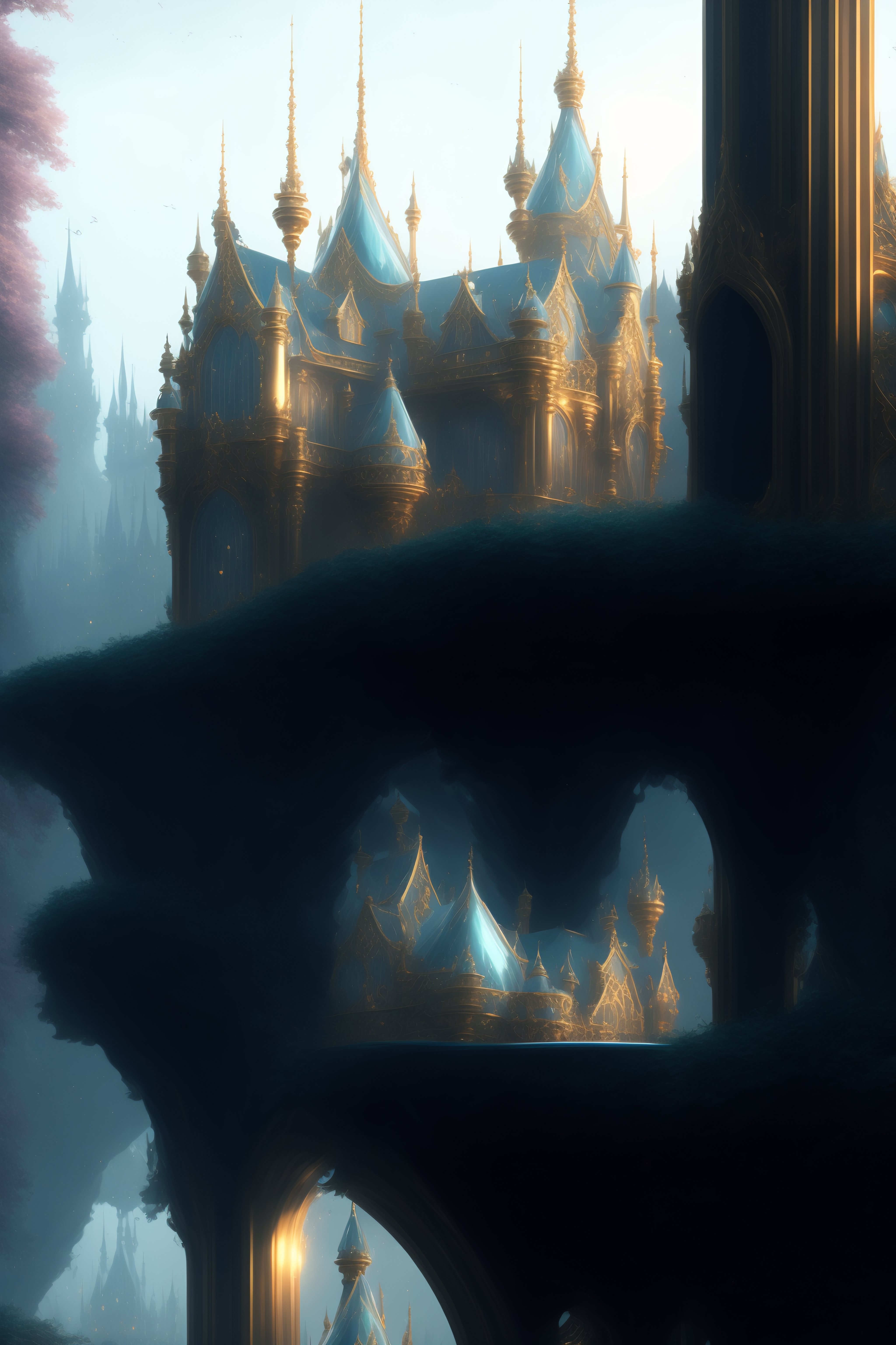 Lexica - Abstract dark fantasy romance book cover of cinderella's glass ...