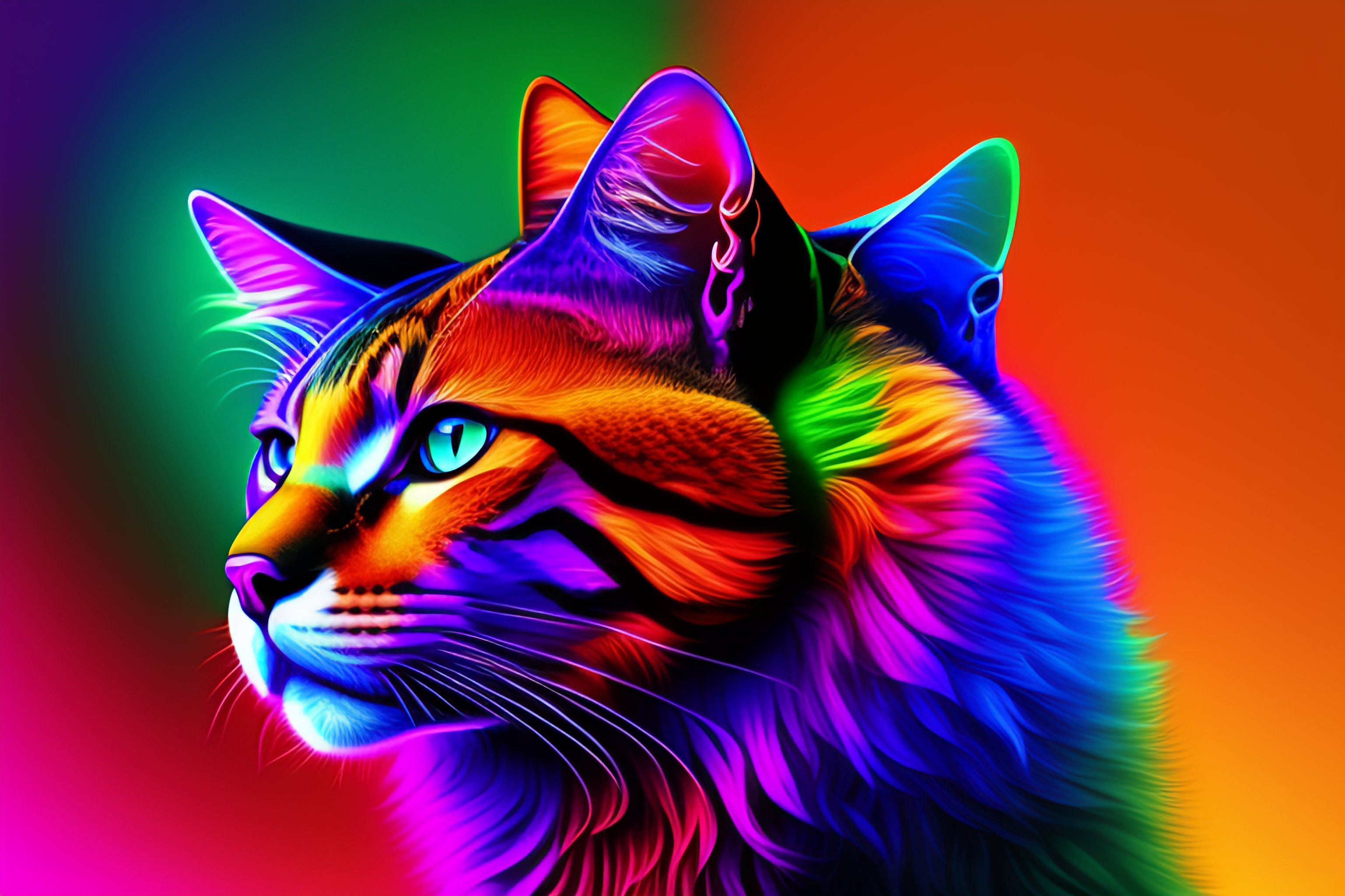 Lexica - Illustration of an animal avatar, cat profile picture kids ...