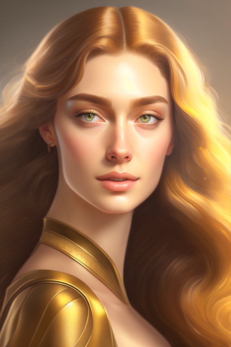 Lexica - A beautiful young woman with golden skin, ayesha marvel, face ...