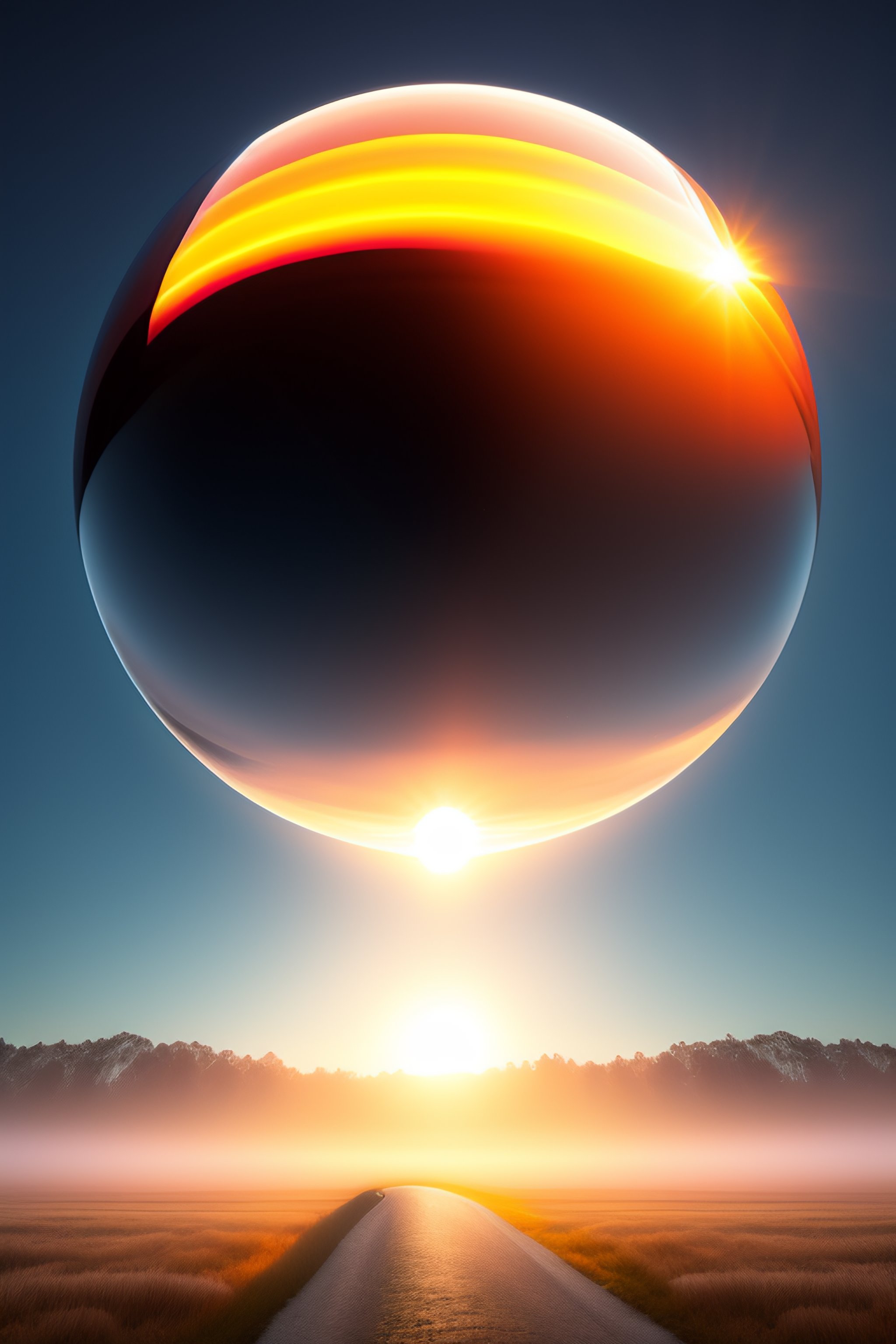 Lexica - Experience the awe-inspiring sight of an enormous sun ...