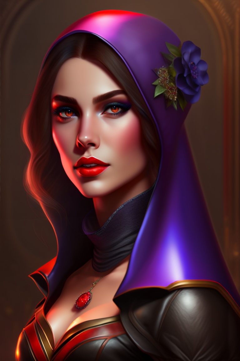 Lexica - Beautiful female vampire, head covering