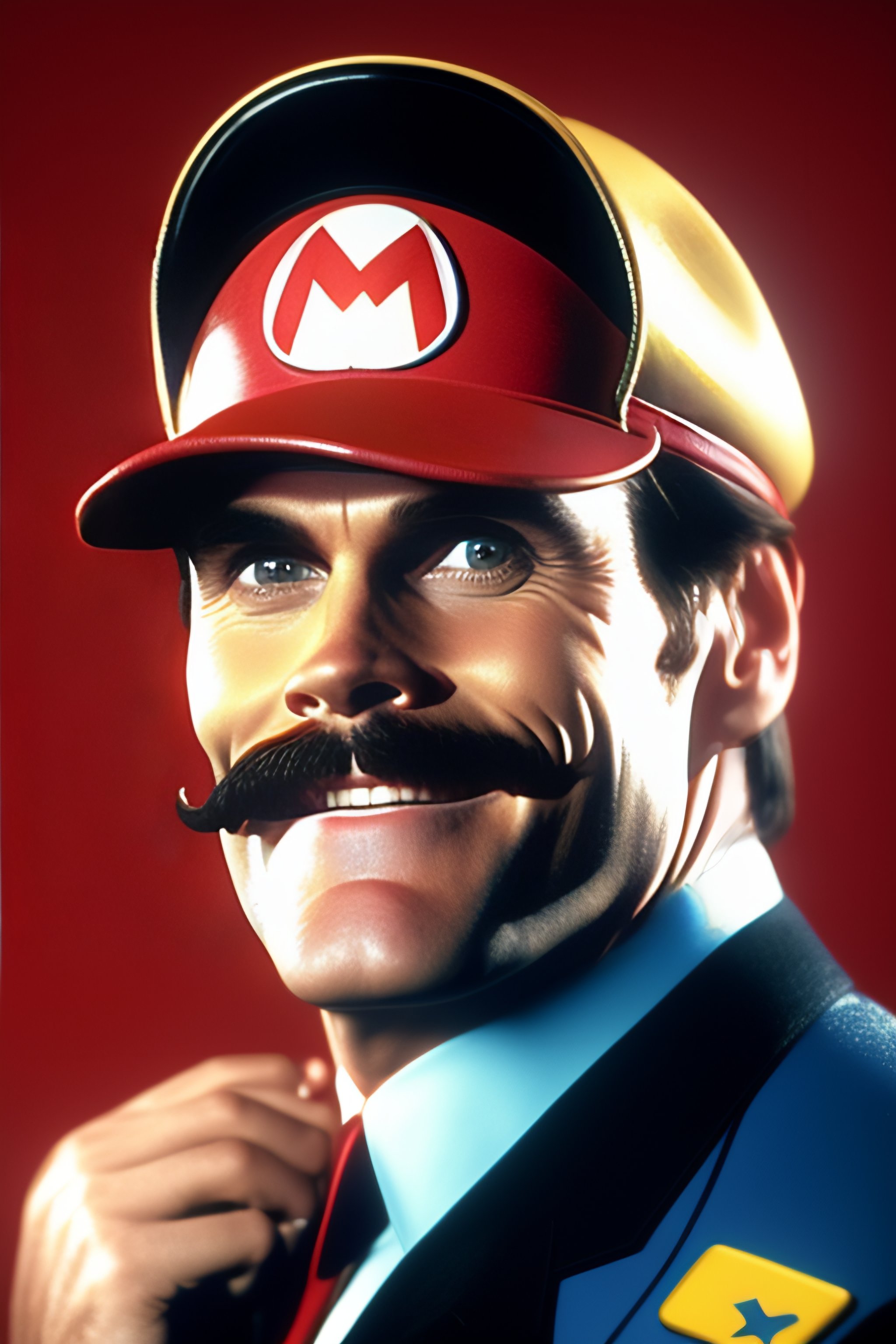Lexica - Jim carrey as a mario character in mario 64