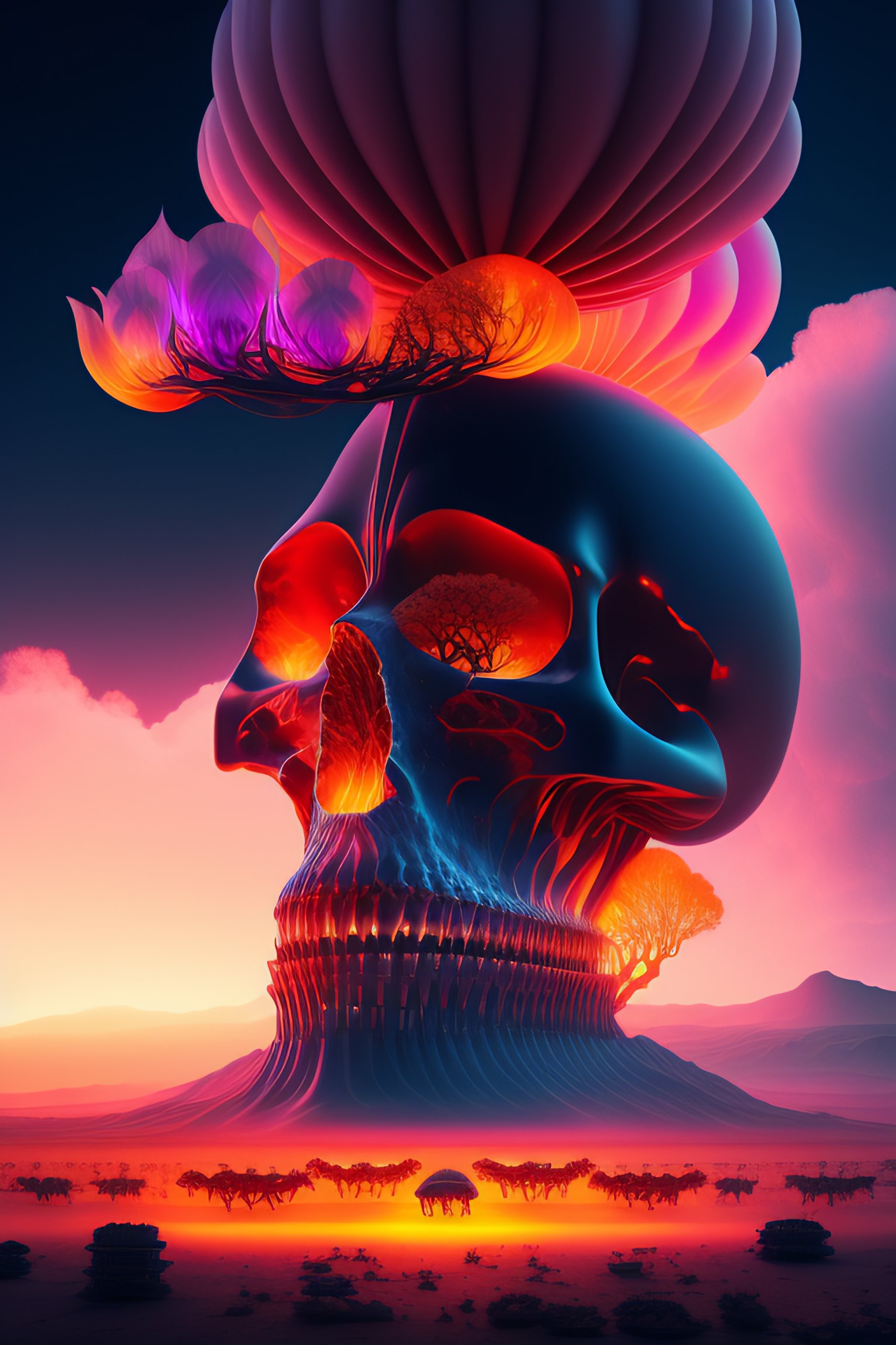 Lexica - Composition of nuclear explosion, animals skulls, bones, rib ...