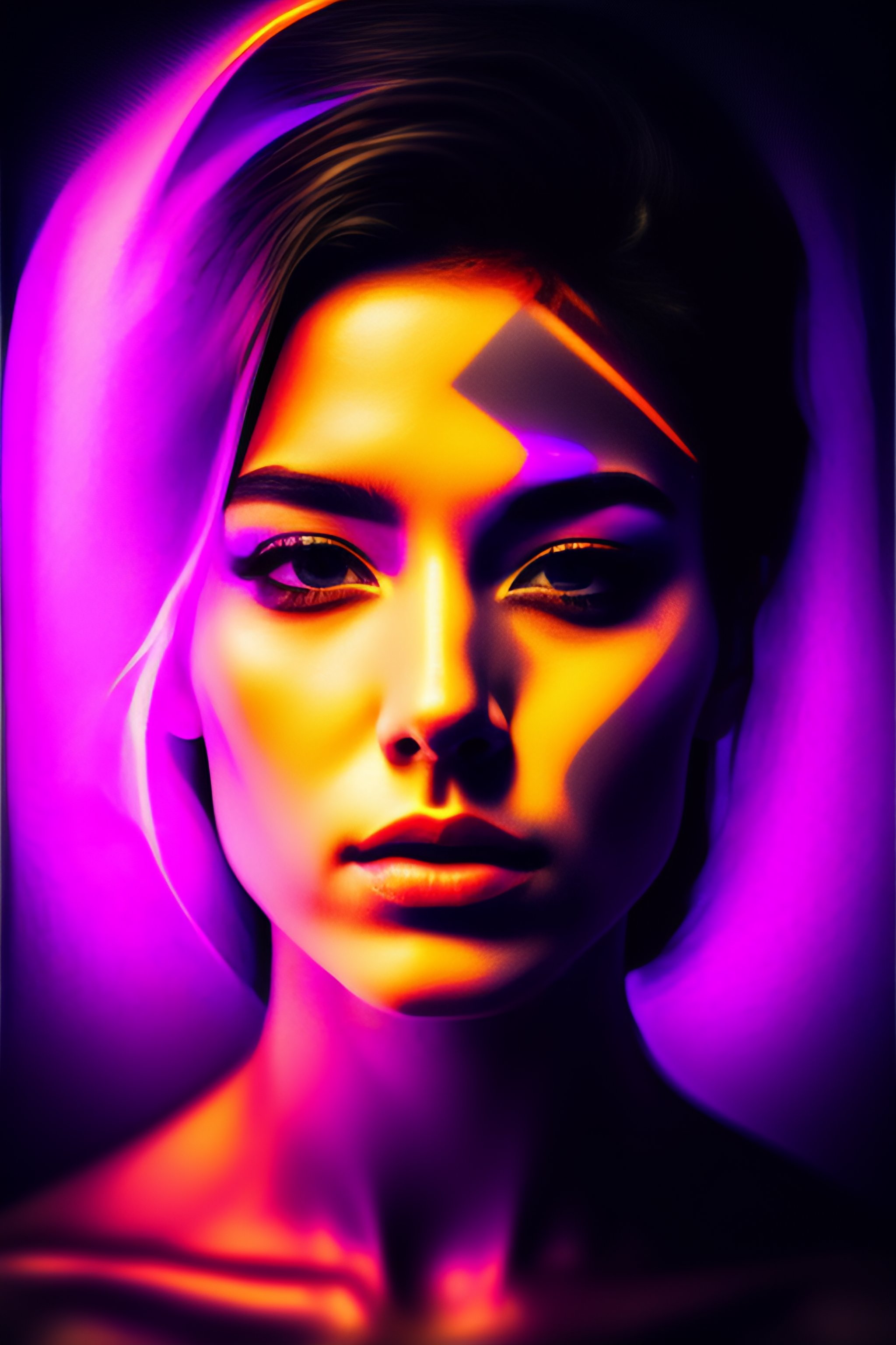 Lexica - Blacklight face, exposure, mysterious, tape photo, processing ...