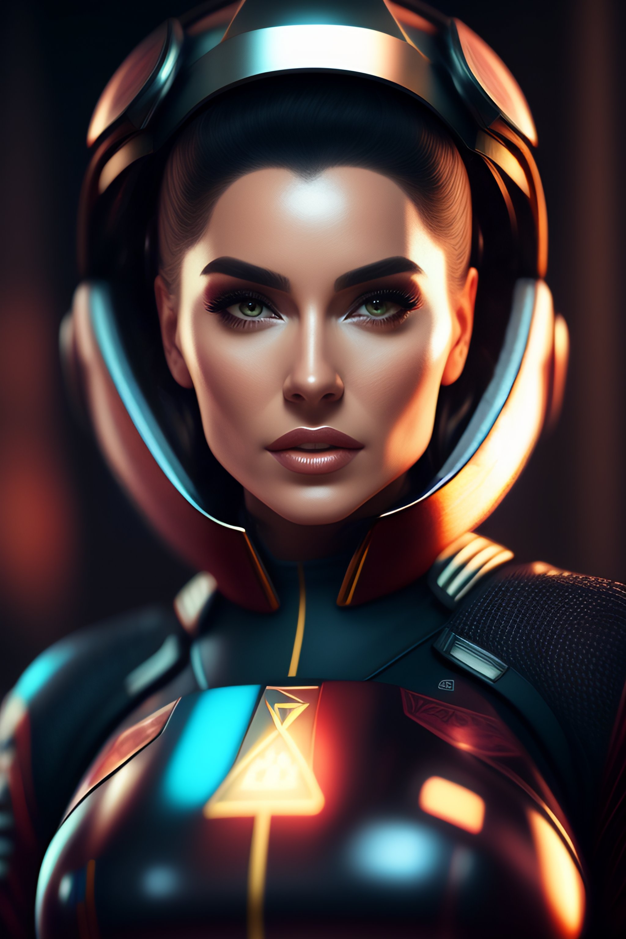 Lexica - Professional portrait of hot spacegirl in dress, Star treks ...