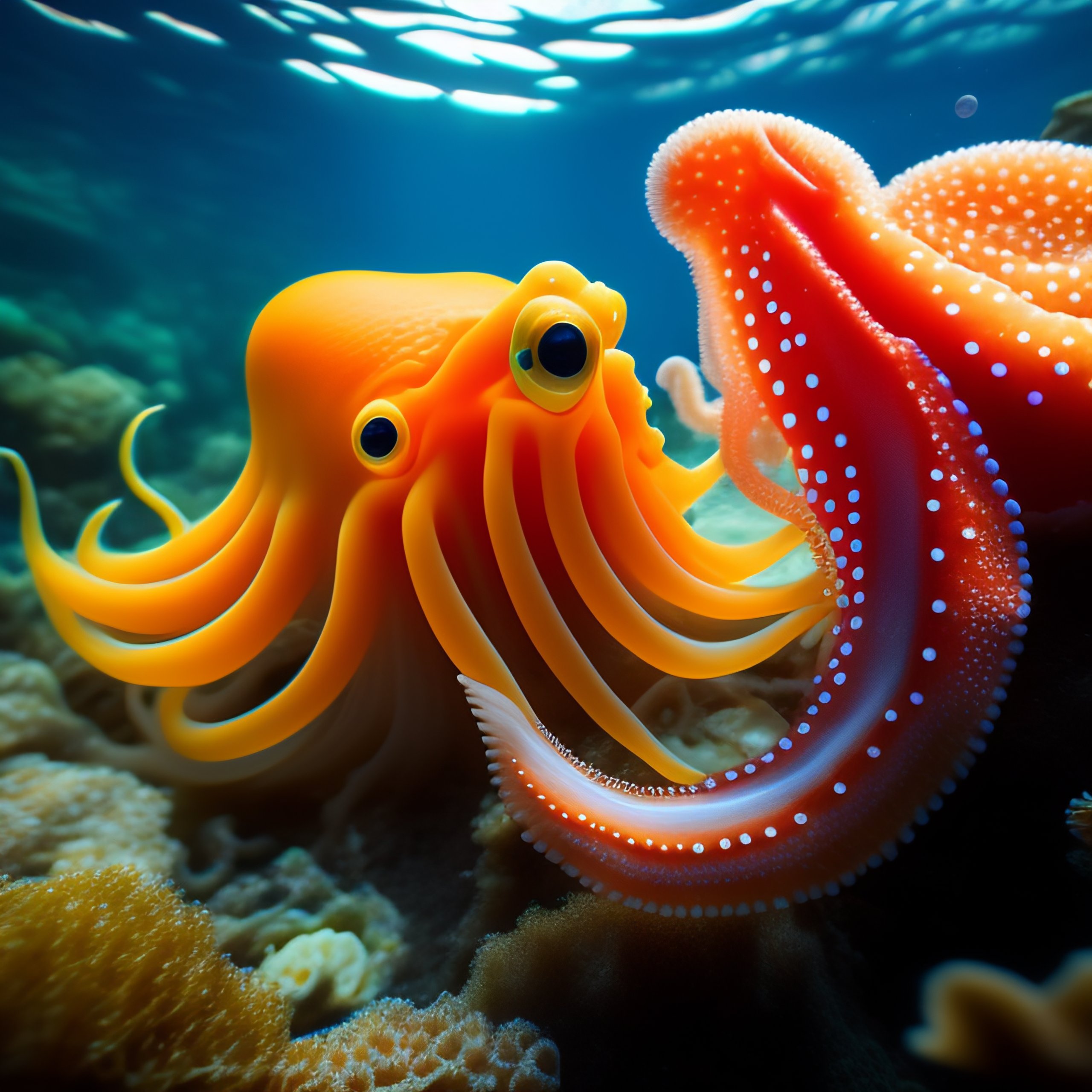 Lexica - Octopus scared of fish