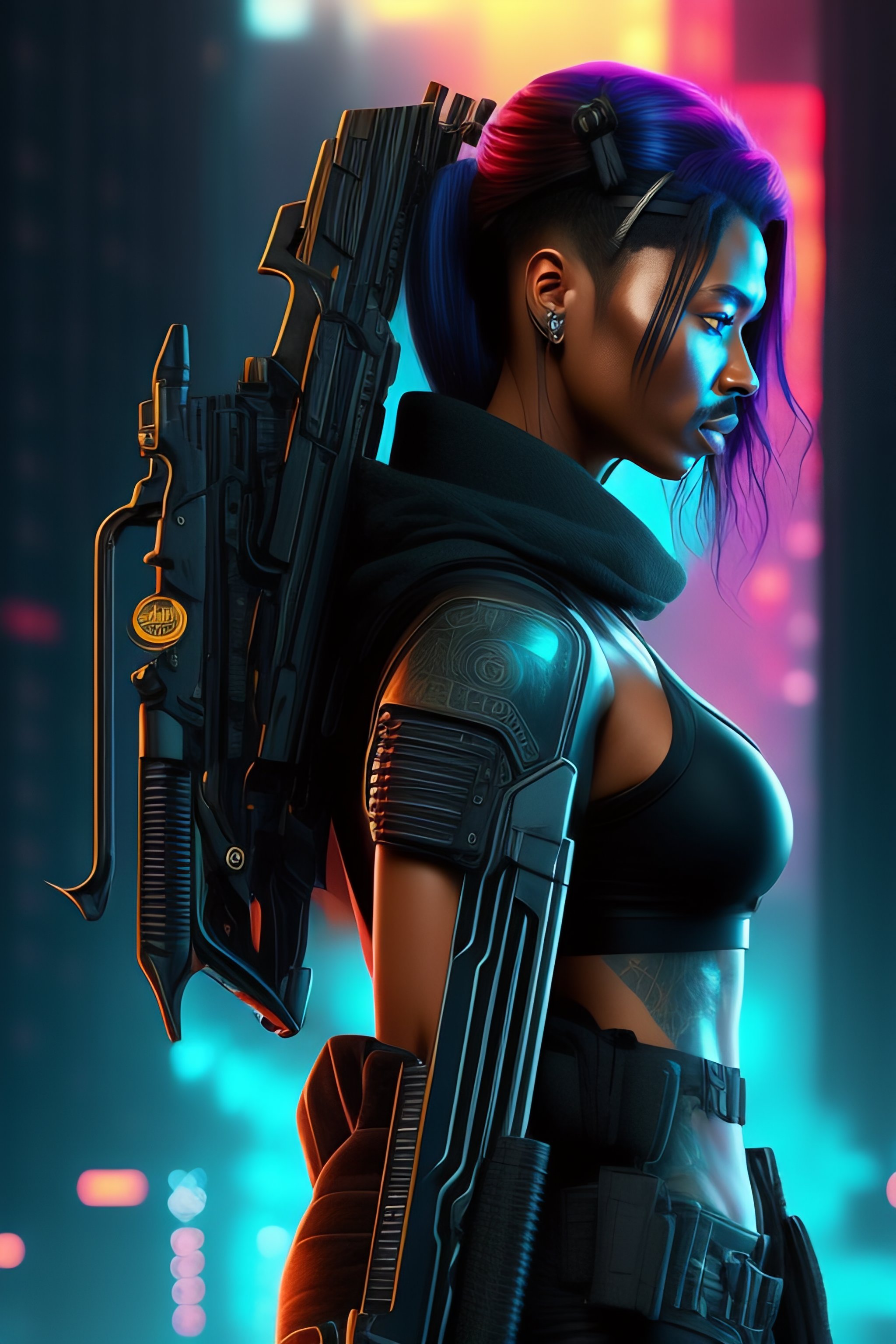 Lexica - Cyberpunk kalashnikov assault rifle