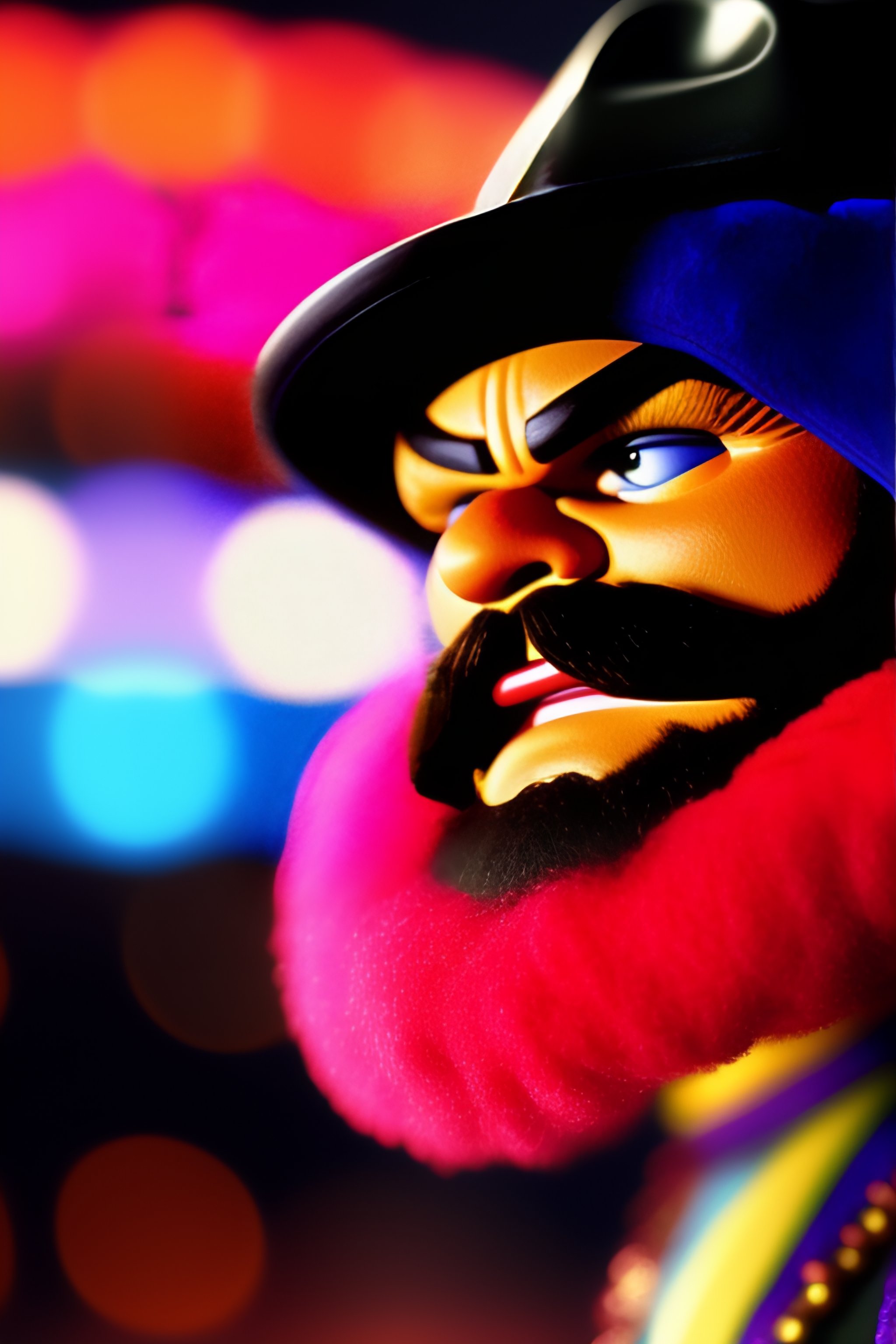 Lexica - A bokeh photograph of Randy Macho Man Savage as a Muppet ...