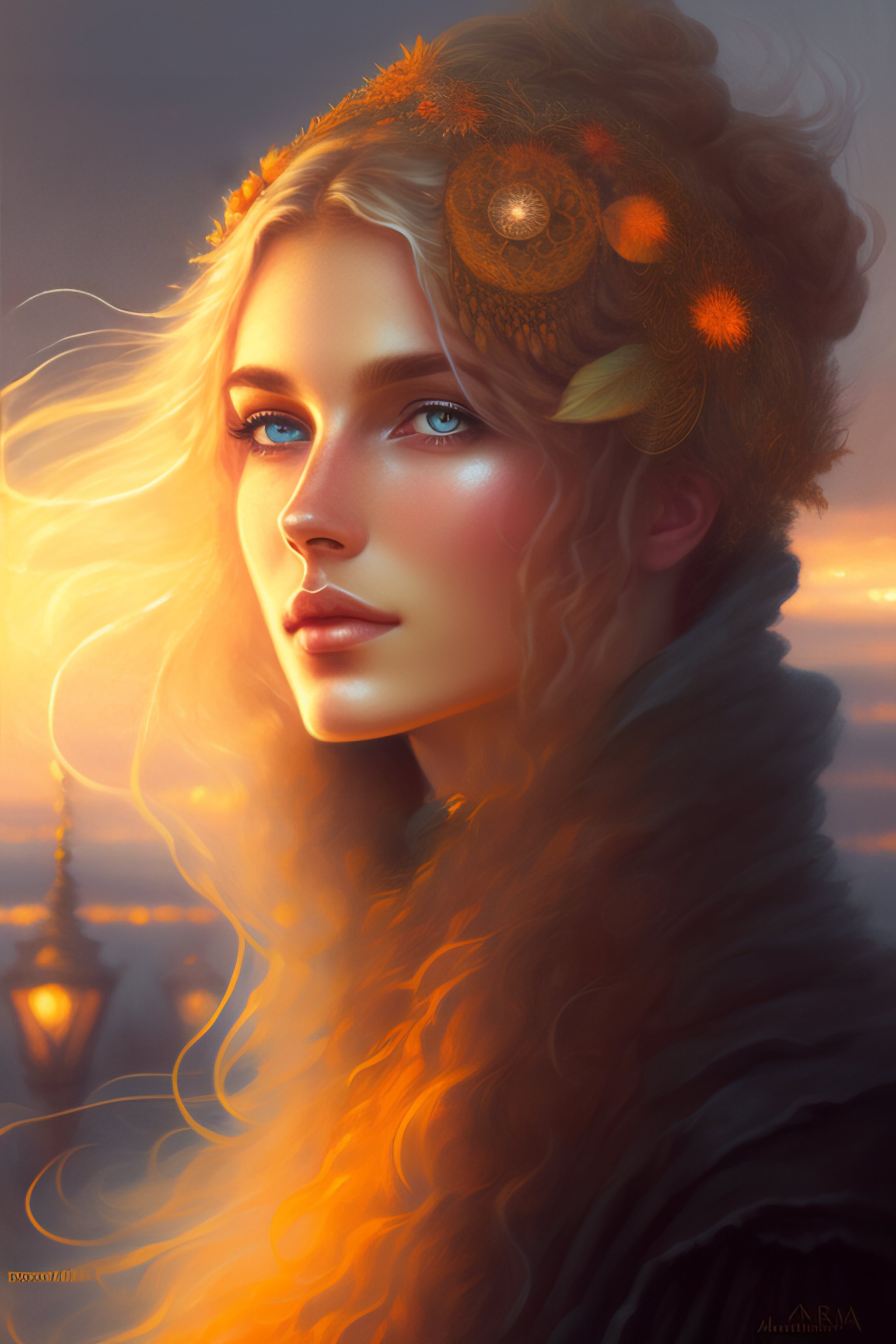 Lexica - Portrait of a pretty girl, messy blonde hair, futuristic ...