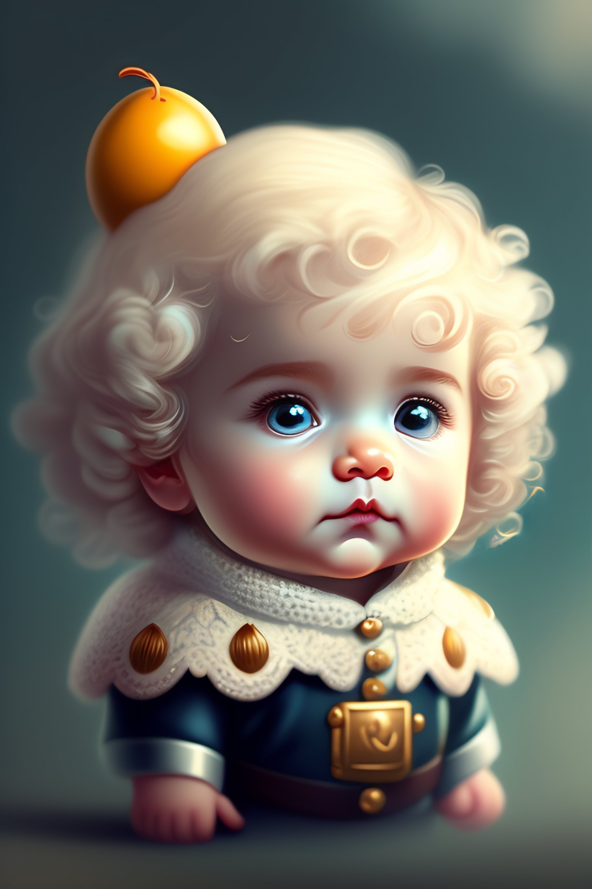 Lexica - Cute and adorable cartoon baby George Washington, fantasy ...