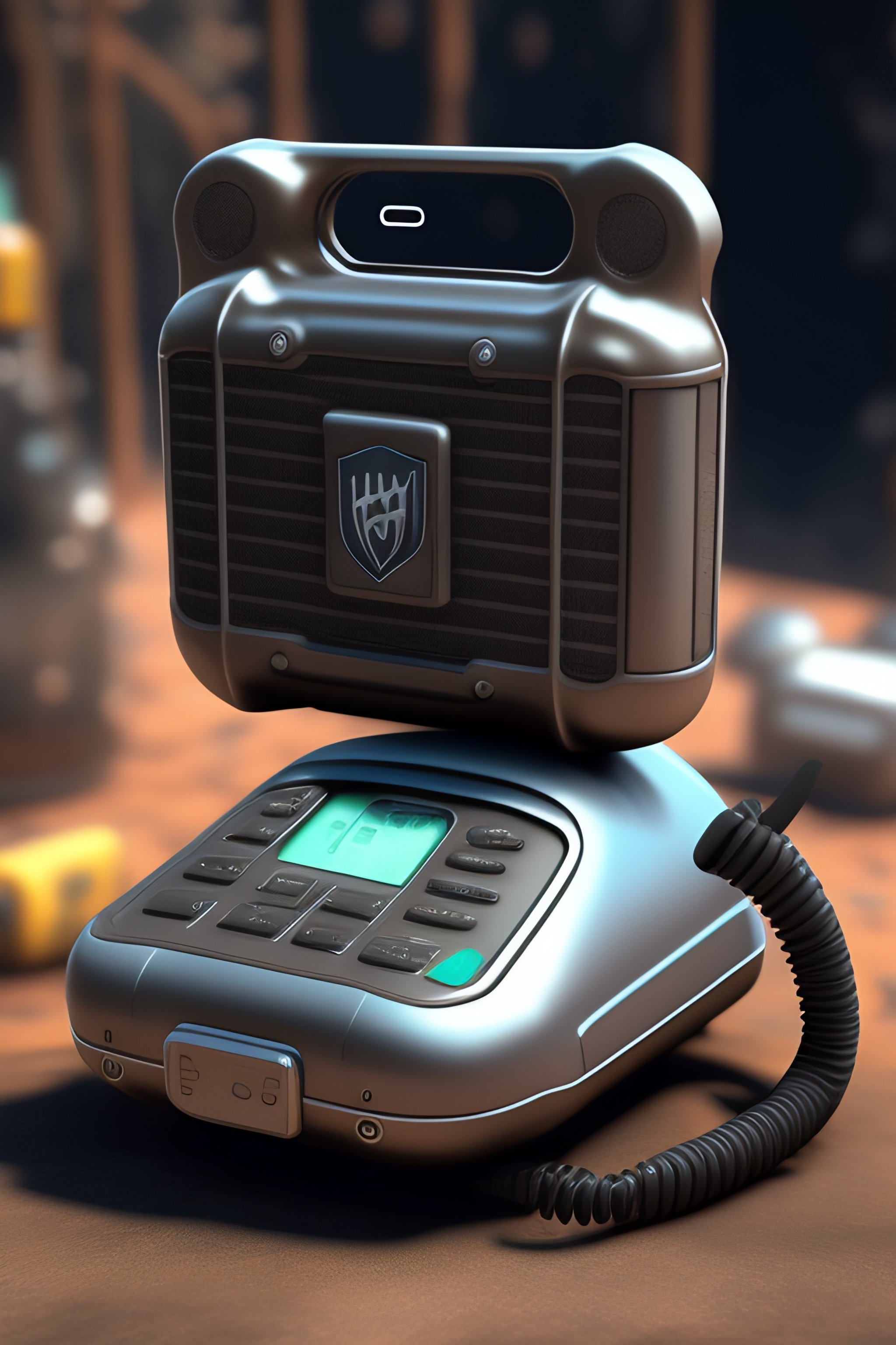 Lexica - An extremely complex Fallout 4 Mobile phone, Waste punk, gray