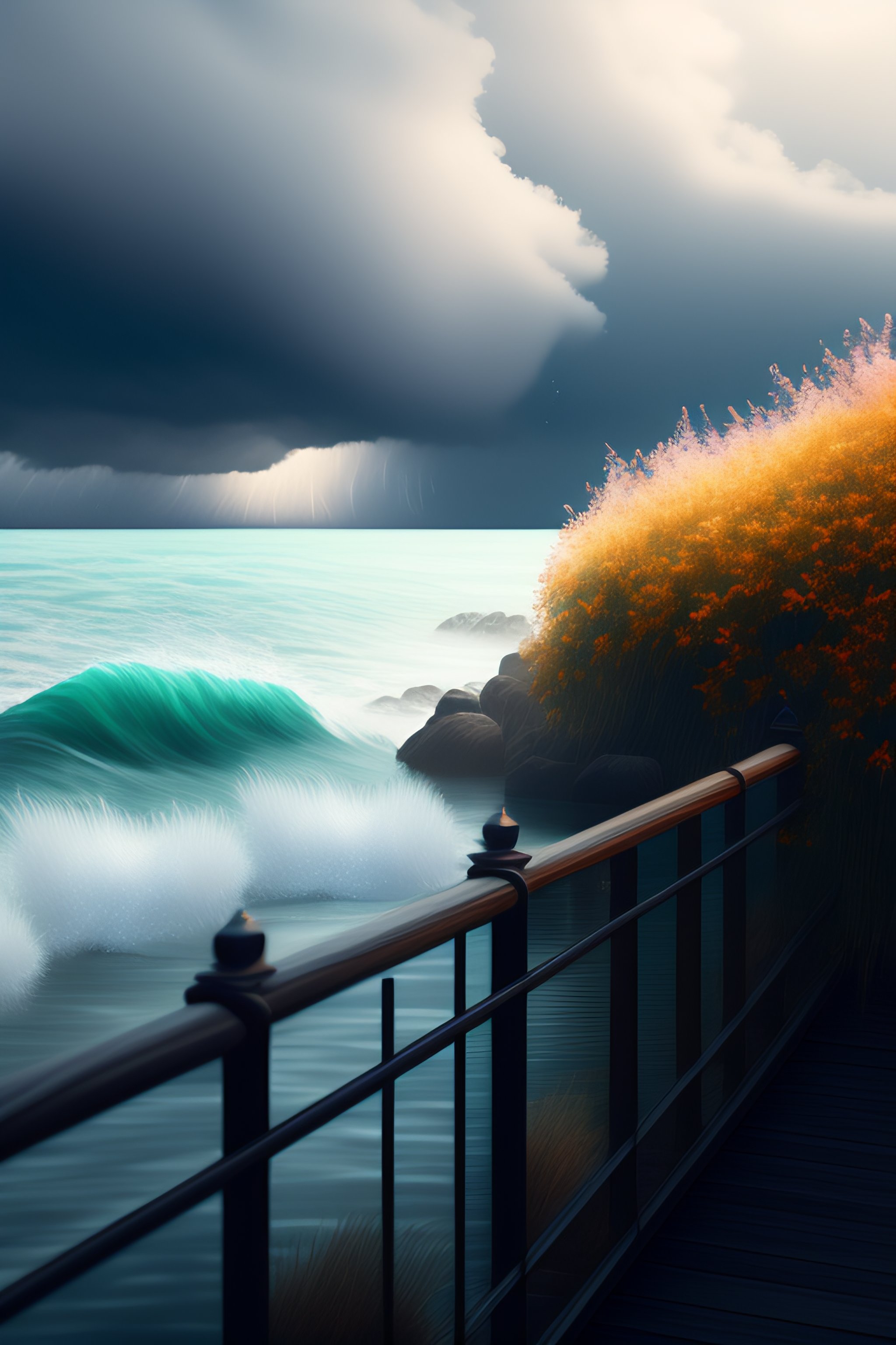 Lexica - Award winning wooden railings looking out over beautiful clear ...