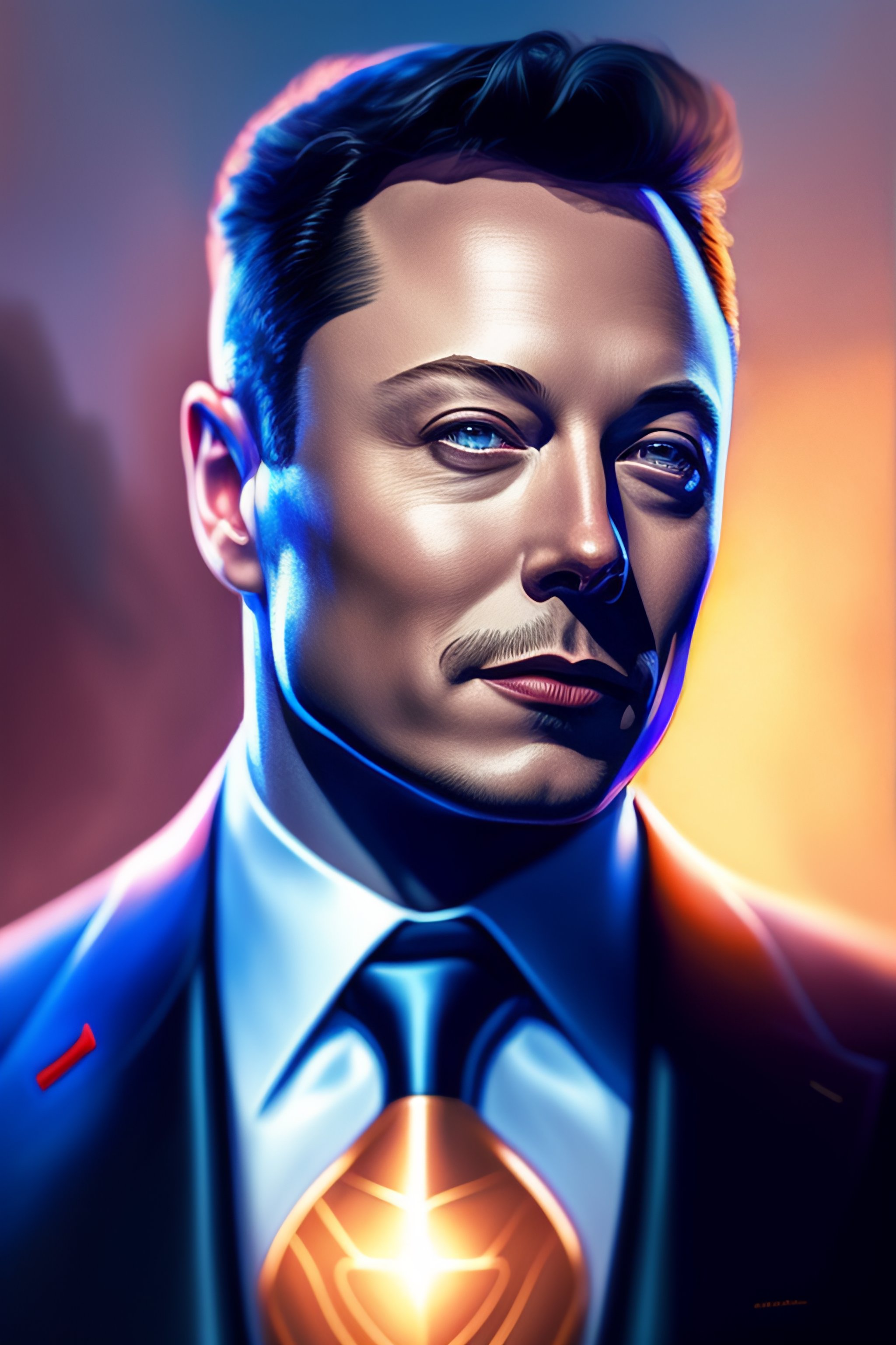 Lexica - Elon musk as a blue suit spider man, realistic portrait ...
