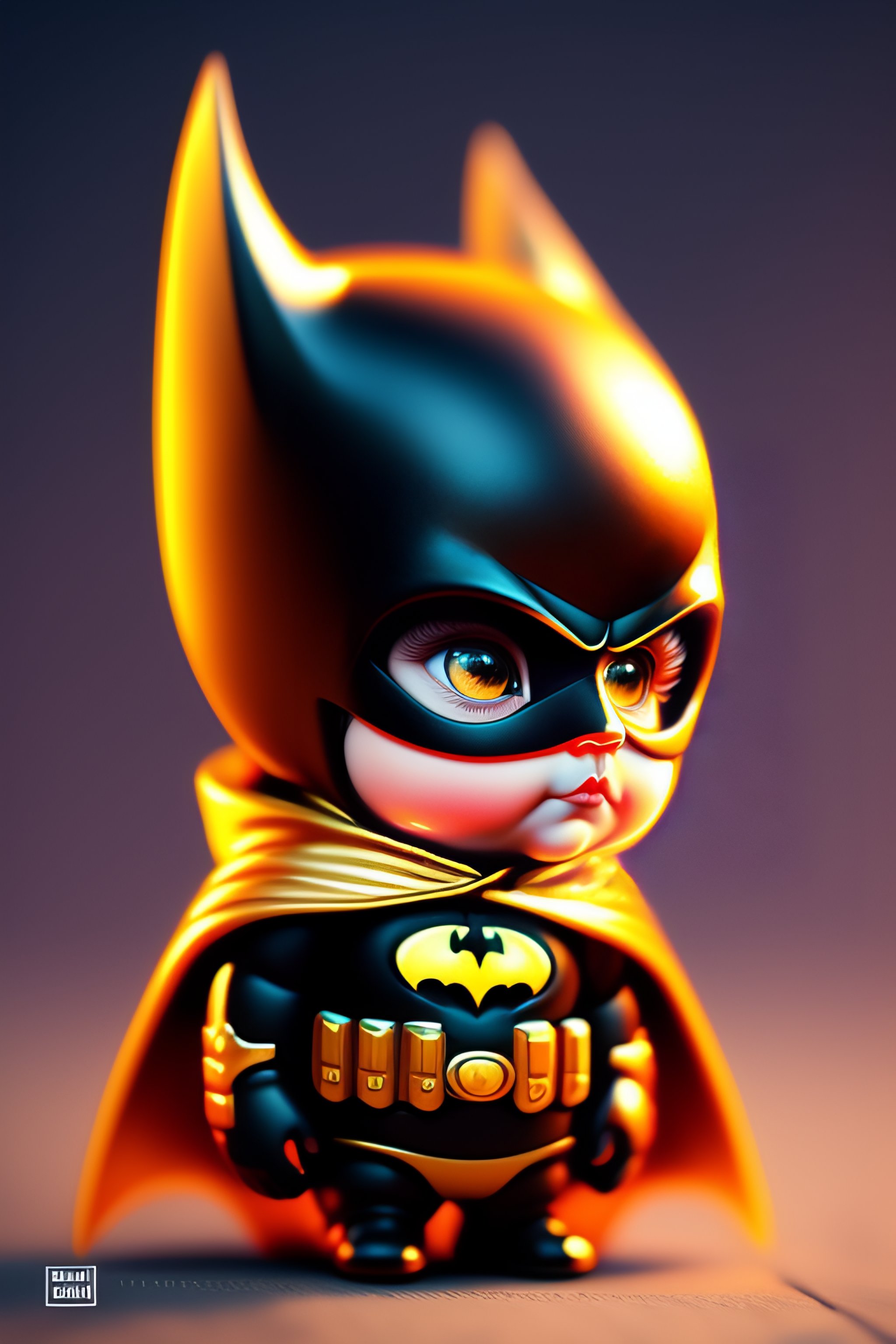 Lexica - Cute and adorable cartoon batman baby, fantasy, dreamlike, surrealism, super cute ...