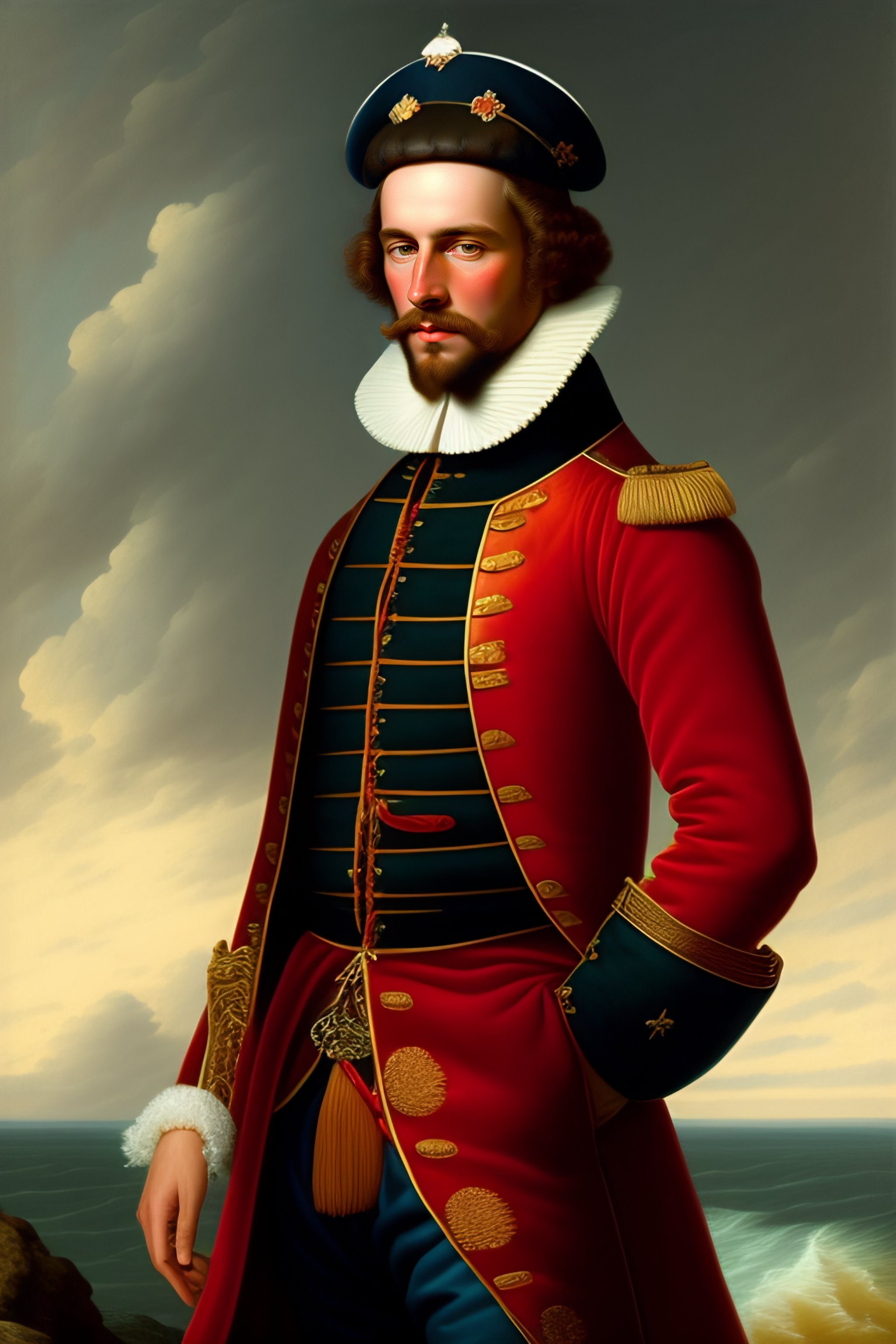 Lexica - Portrait of a english privateer, very detailed