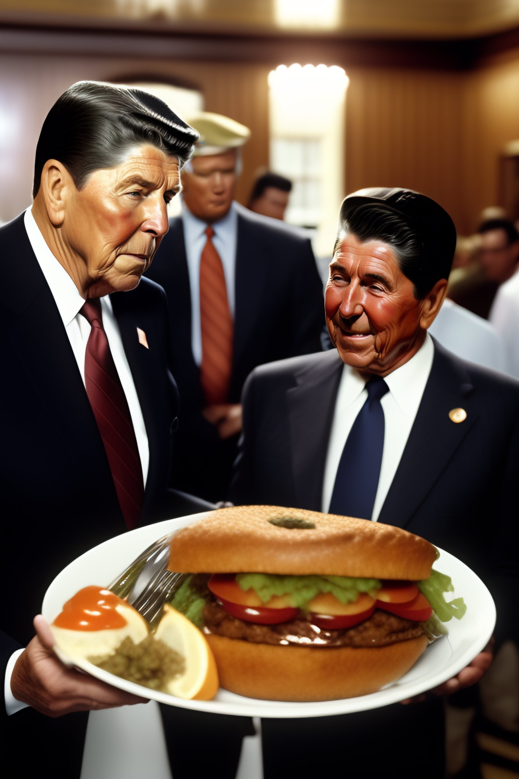 Lexica - Reagan giving free lunch