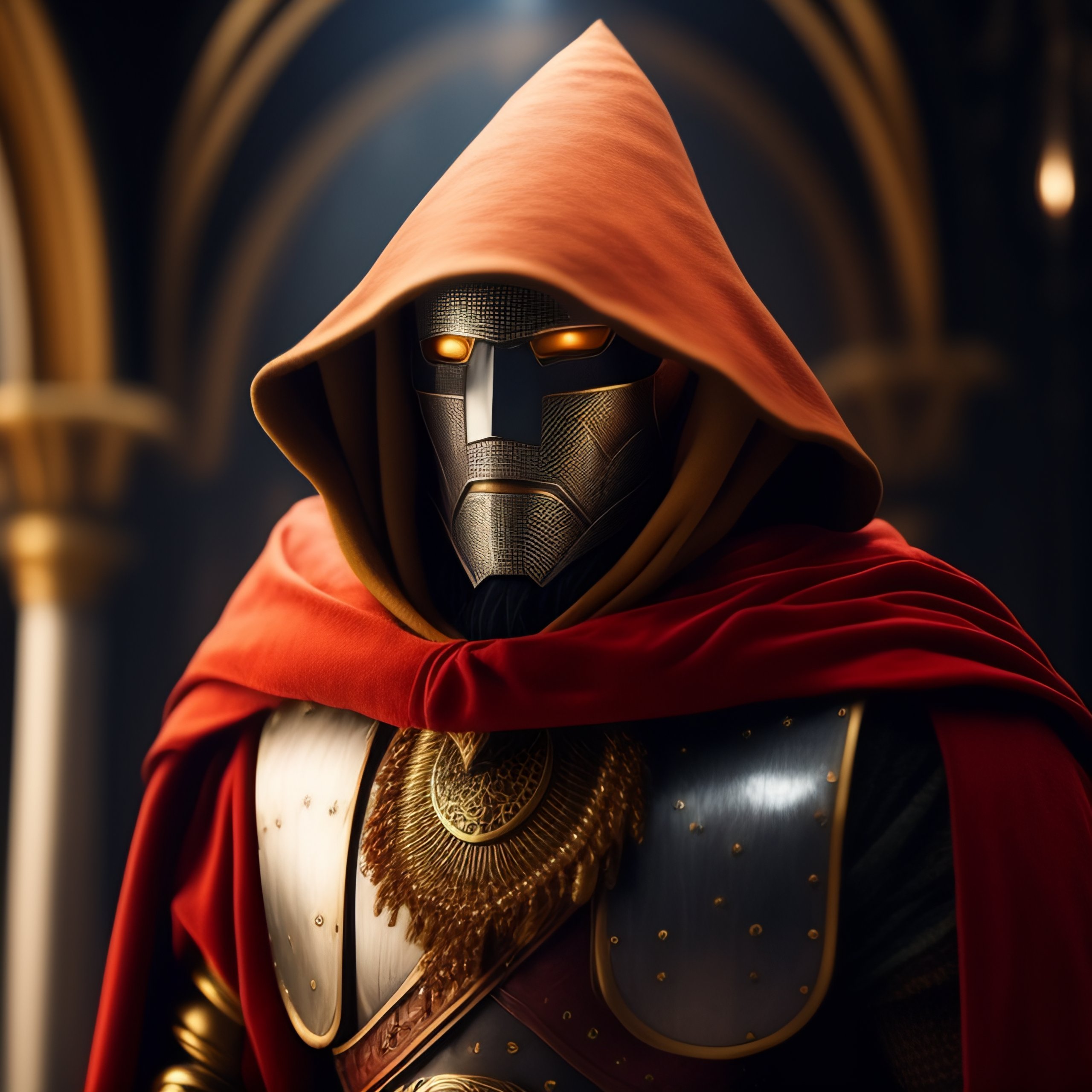 Lexica - A robot puppet dressed like a medieval wizard using a ...