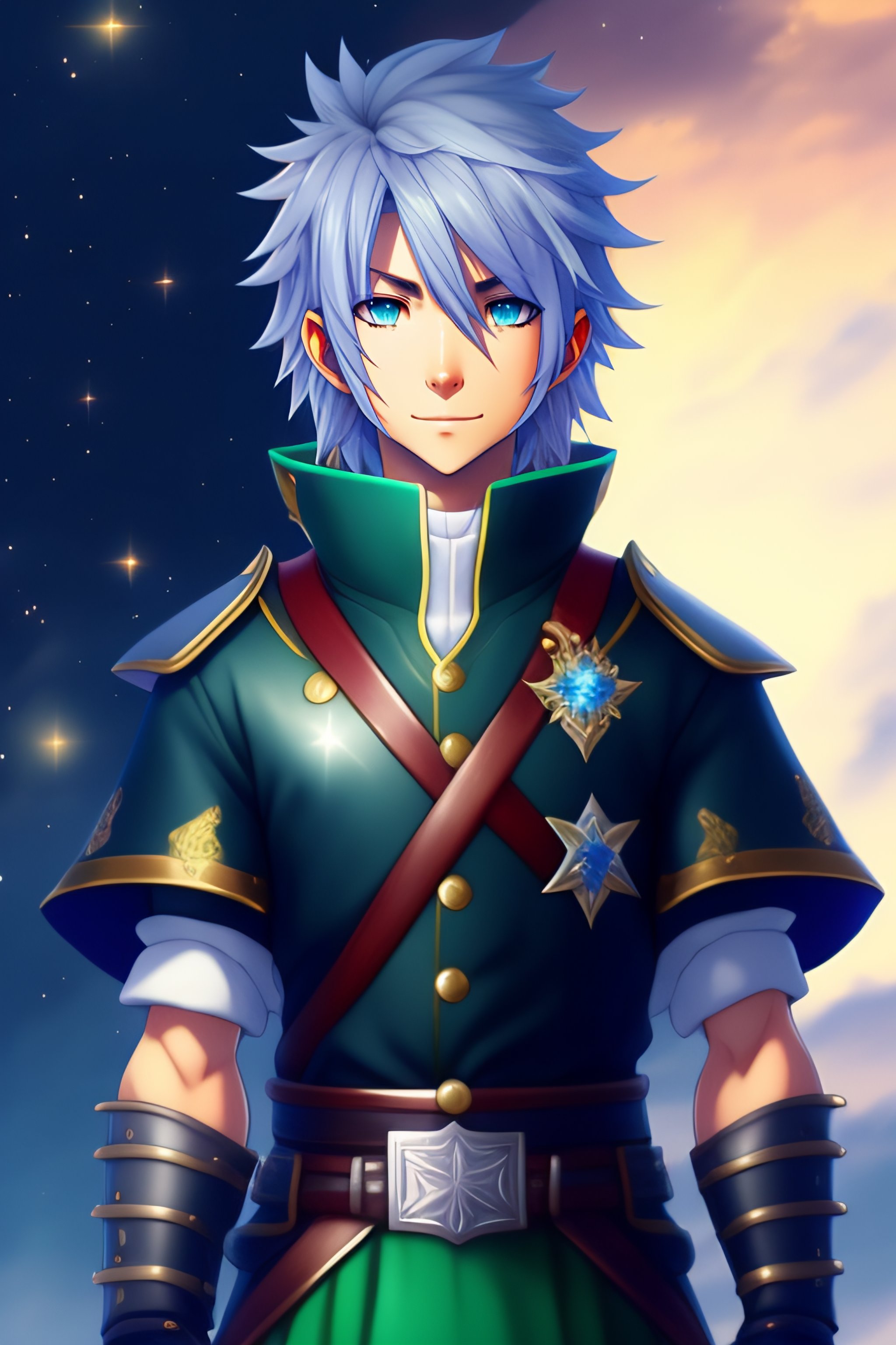 Lexica - Protrait, riku from kingdom hearts, sakimichan, grey hair ...