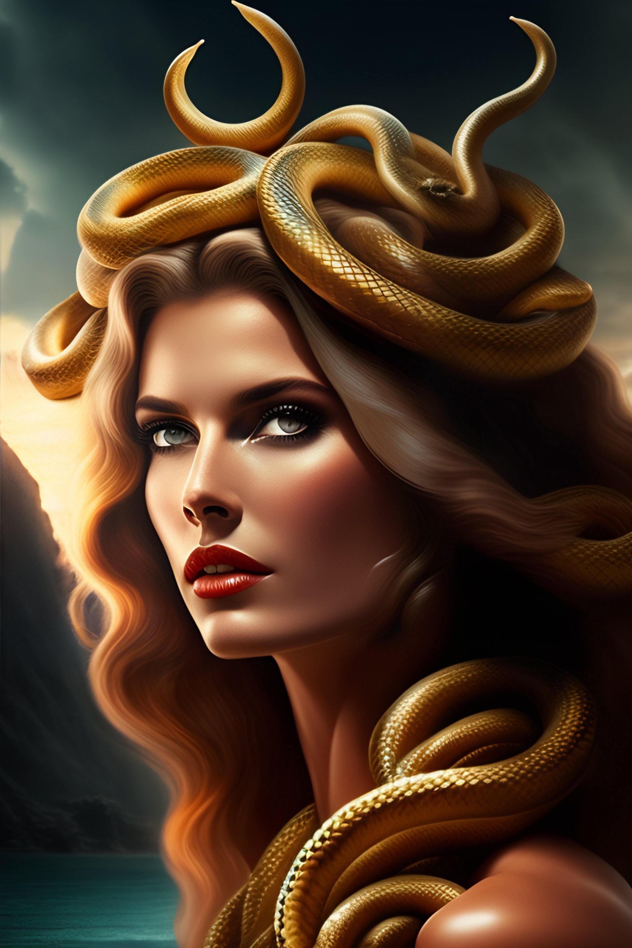 Lexica - Medusa eaten by snakes