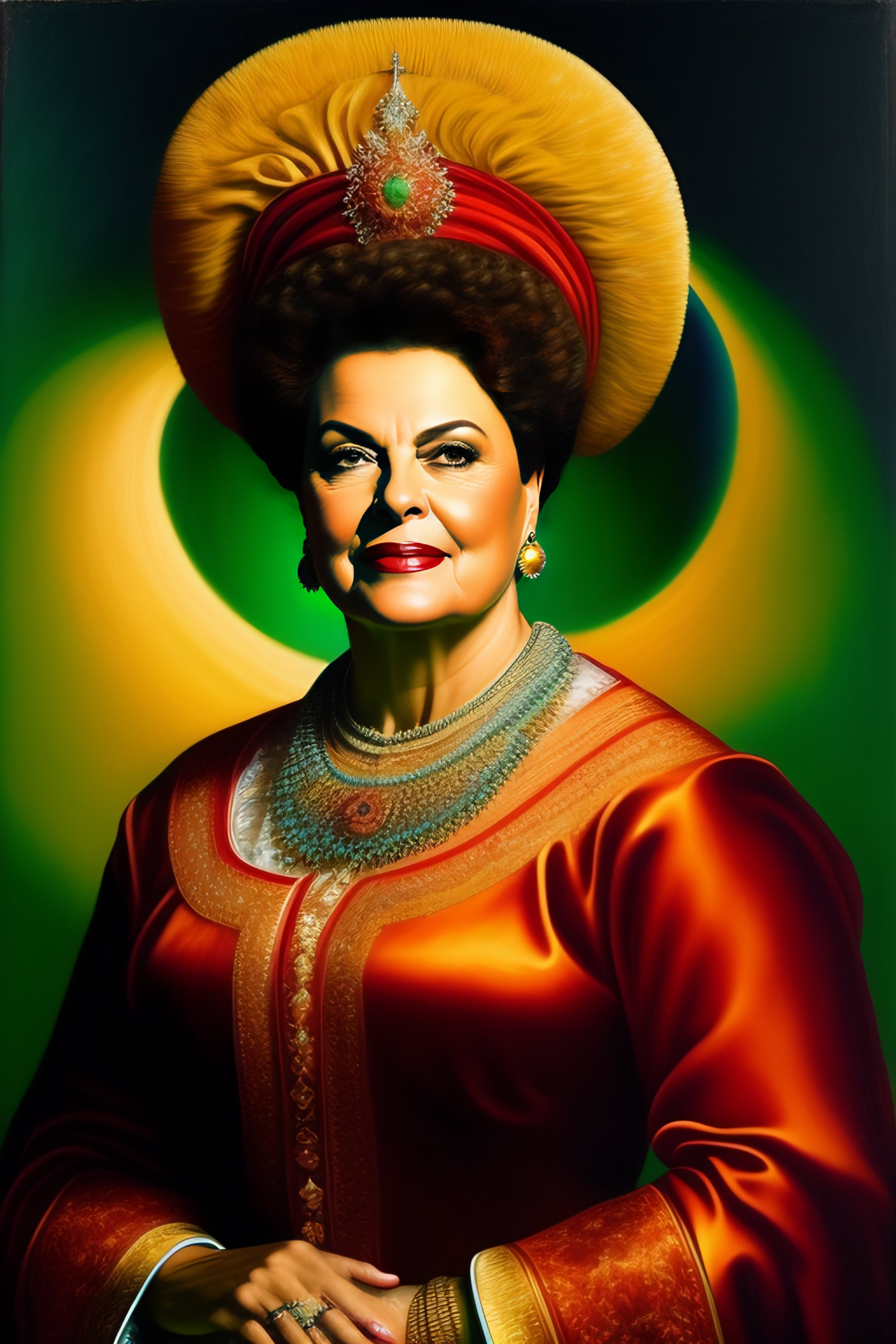 Lexica - Dilma rousseff as god, heaven, portrait, renaissance painting ...