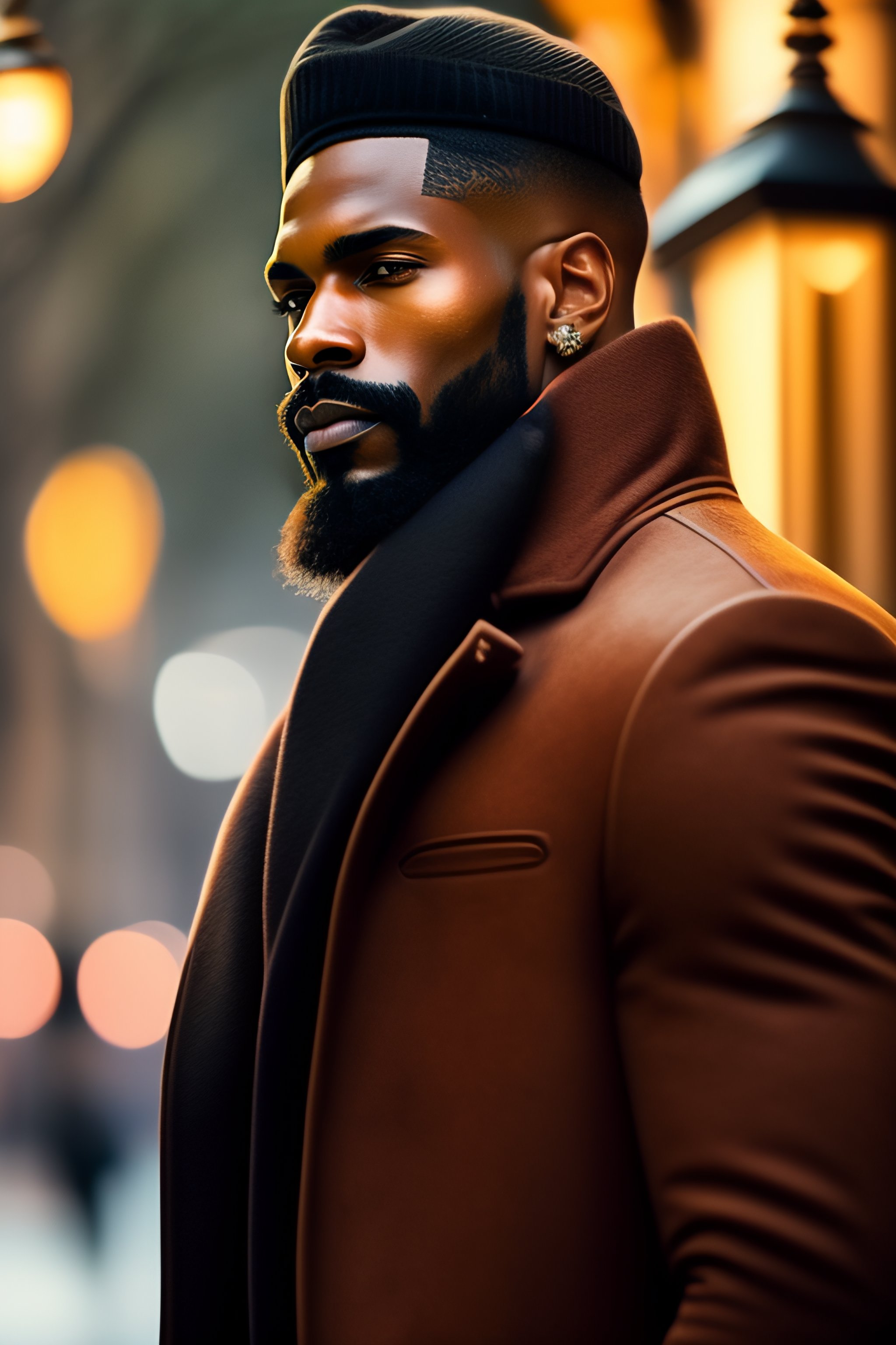 Lexica - Strikingly handsome copper skin tall masculine man, detailed ...