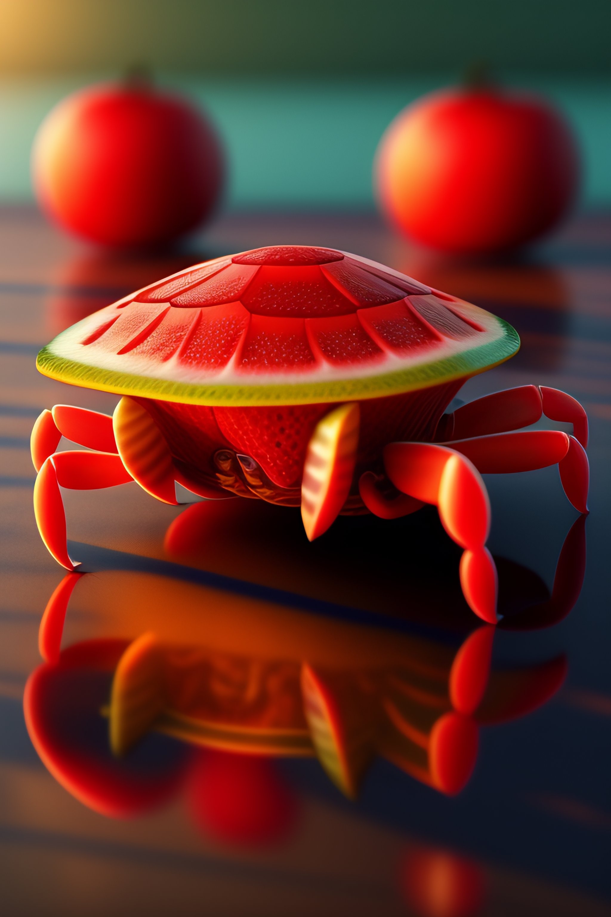 Lexica - A cute and adorable crab made of watermelon highly detailed ...