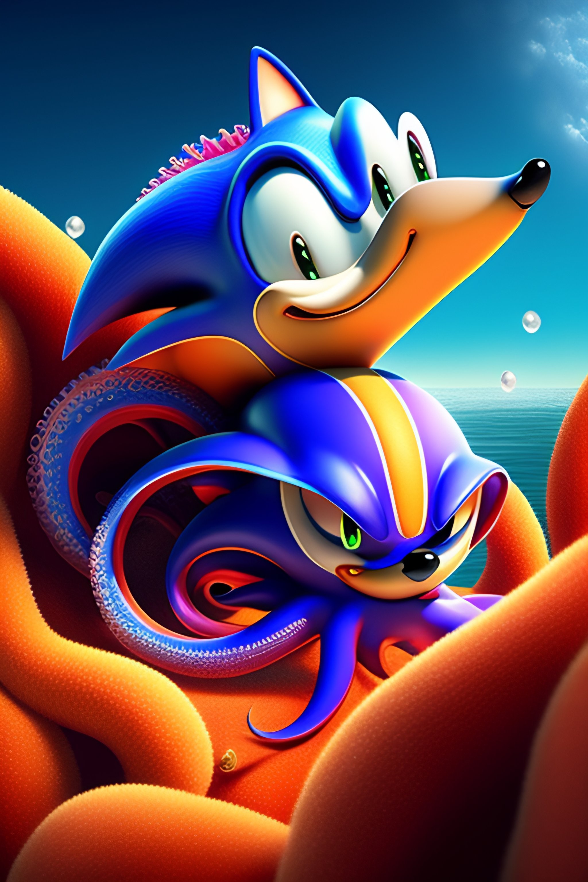 Lexica - Sonic the hedgehog as an octopus