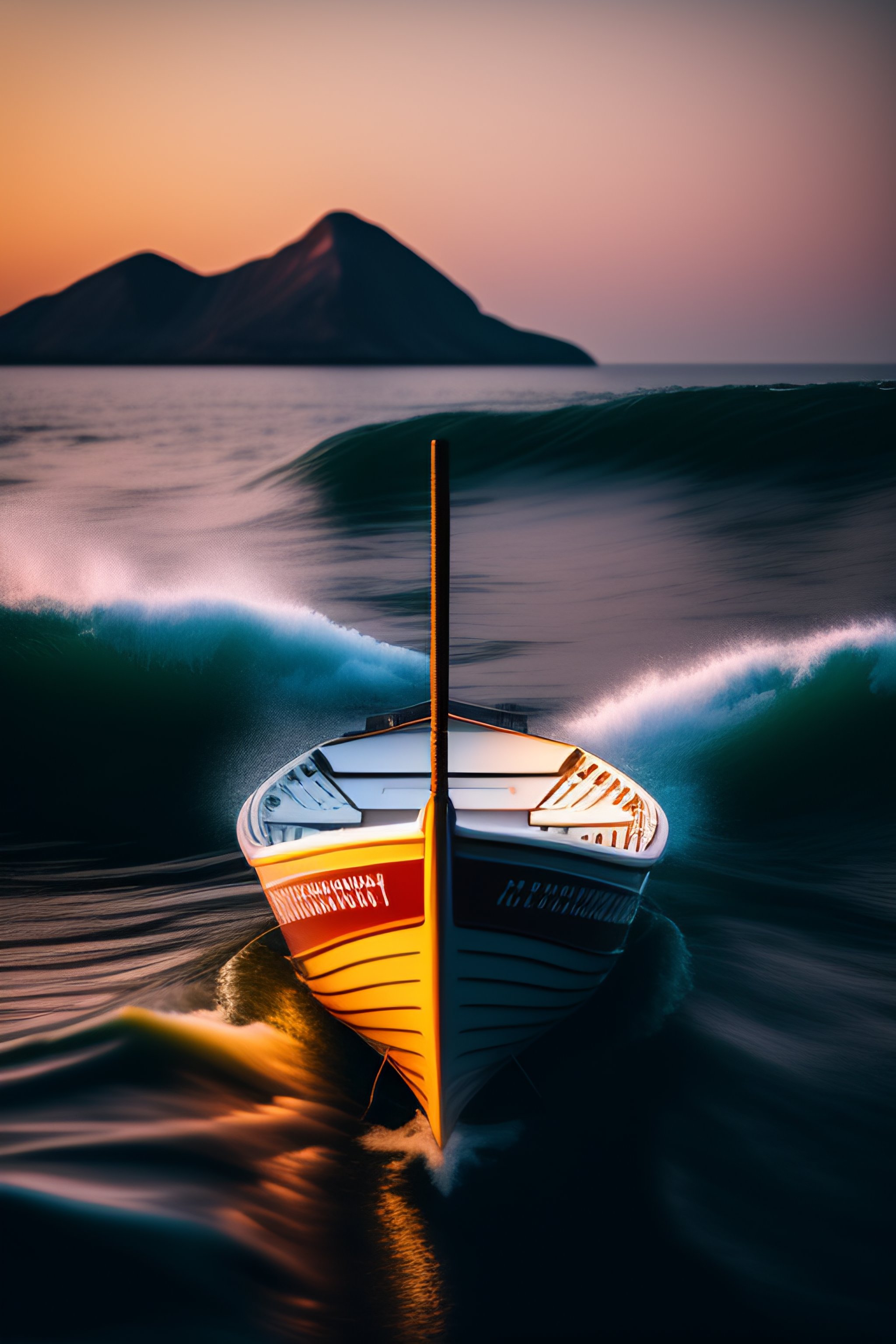 Lexica - Highly detailed Portrait of a boat with a cinematic backdrop ...