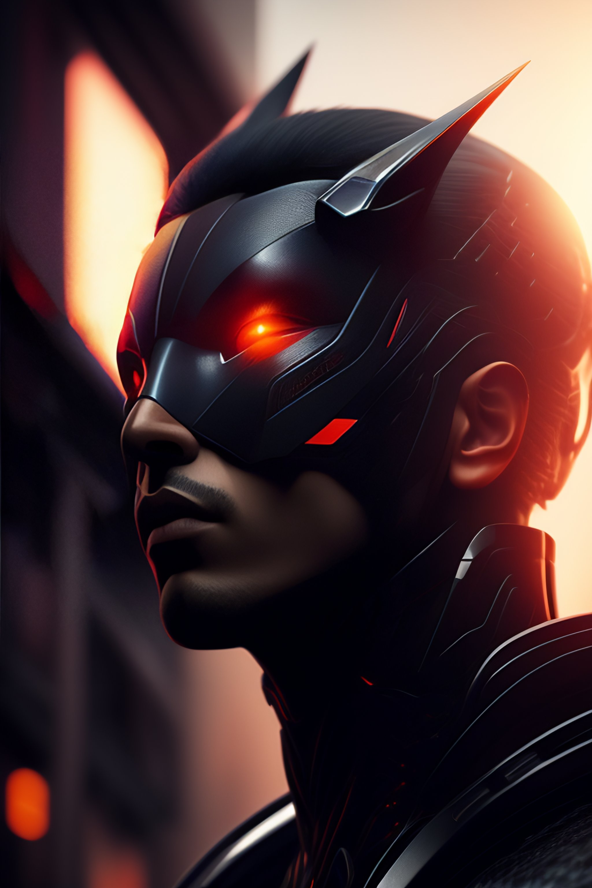 Lexica - Full body 8k unity render, Male Bionic Cyborg, one red eye ...