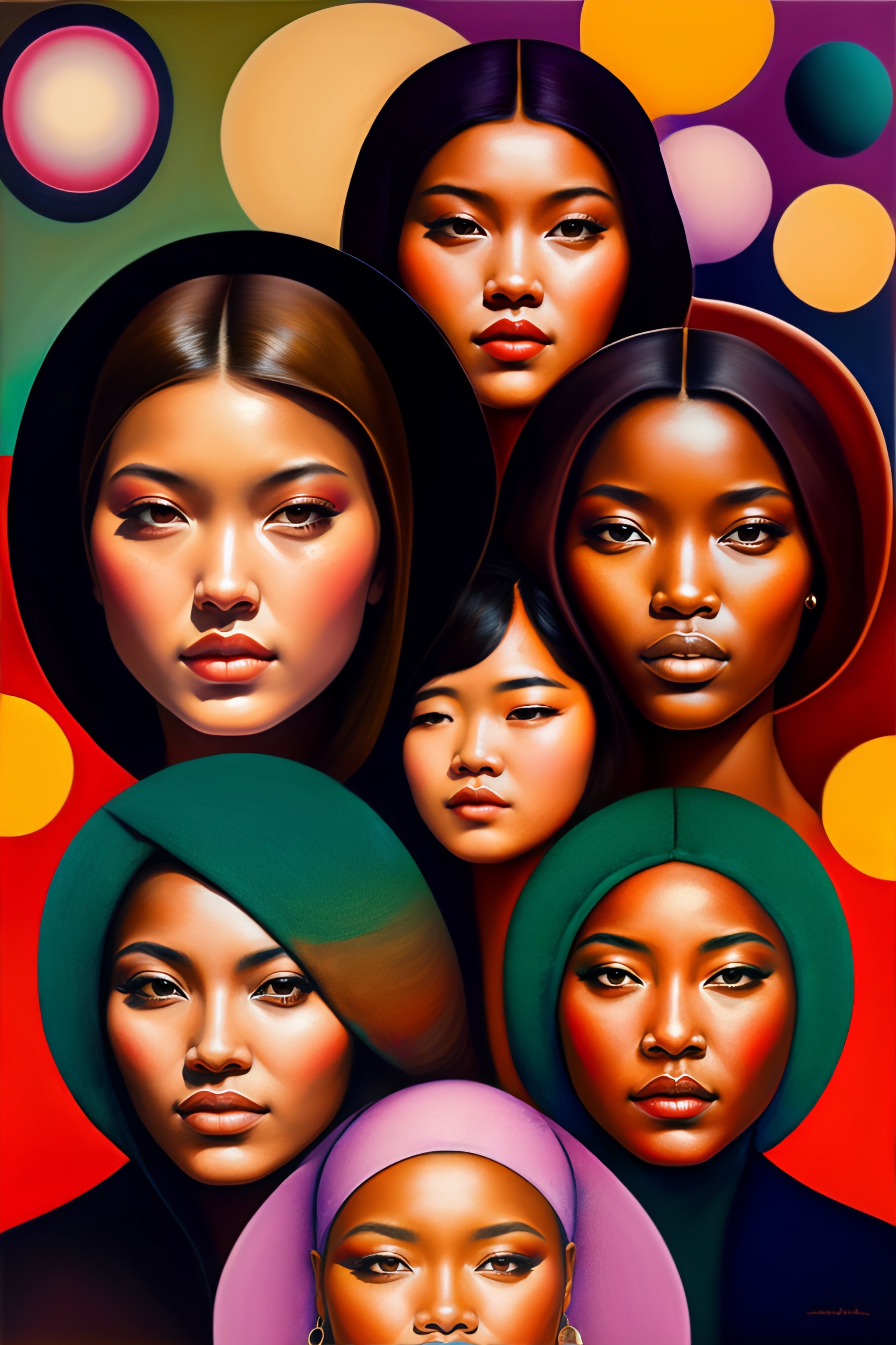 Lexica - Art hiper realists portraits of females, with different body ...