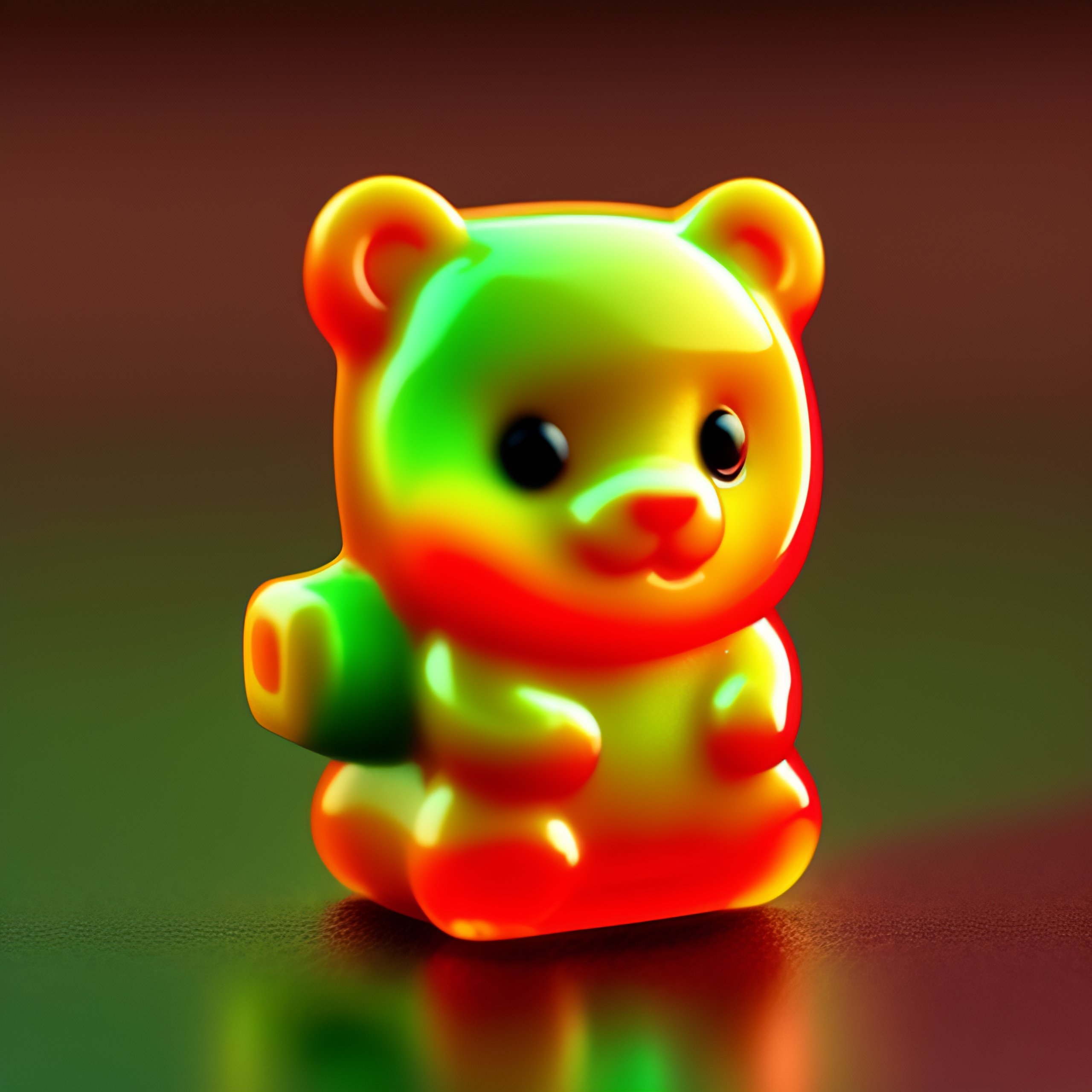 Lexica - Adorable gummy bear, hand drawn, 90s anime style