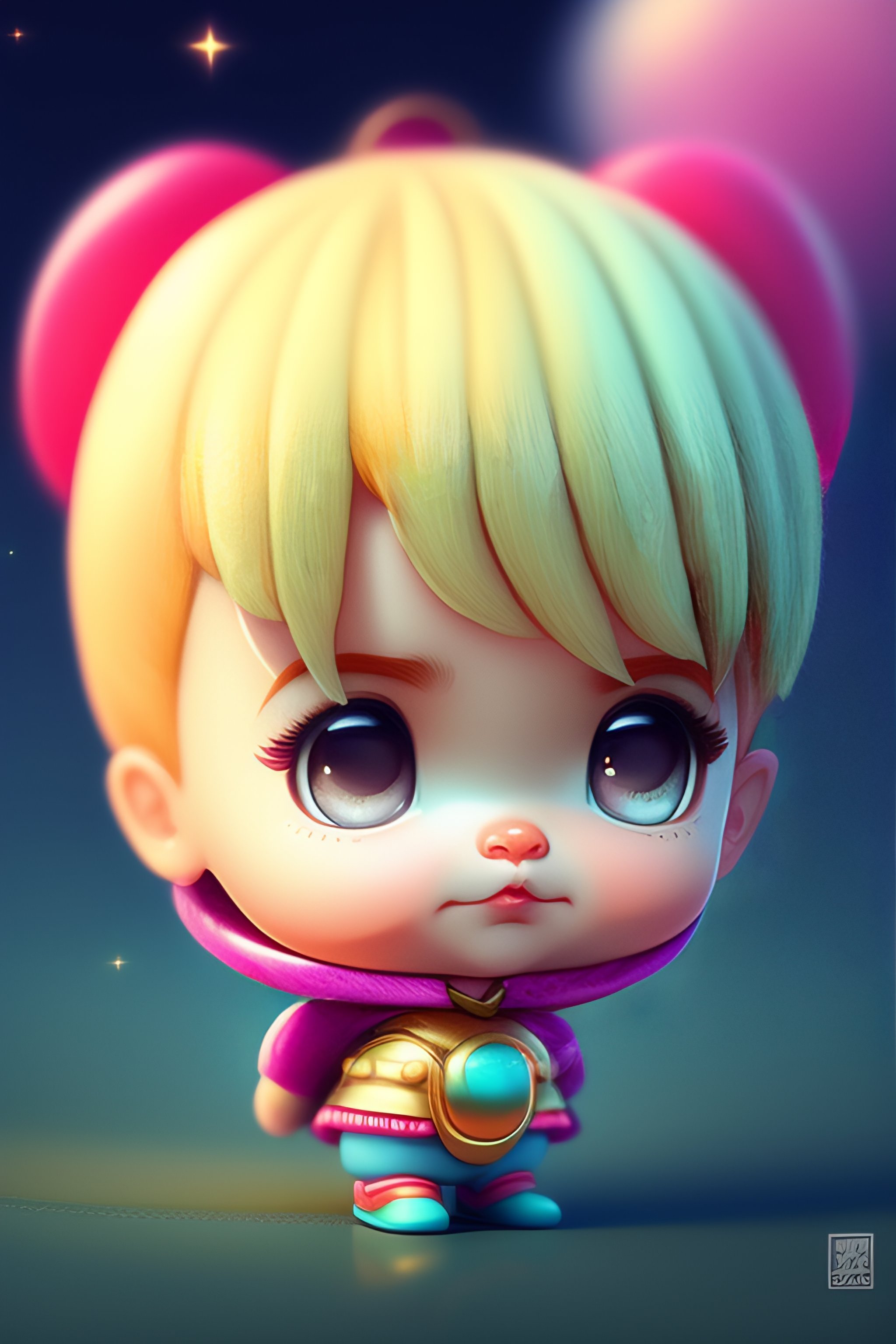 Lexica - Cute and adorable cartoon bulma baby, fantasy, dreamlike ...