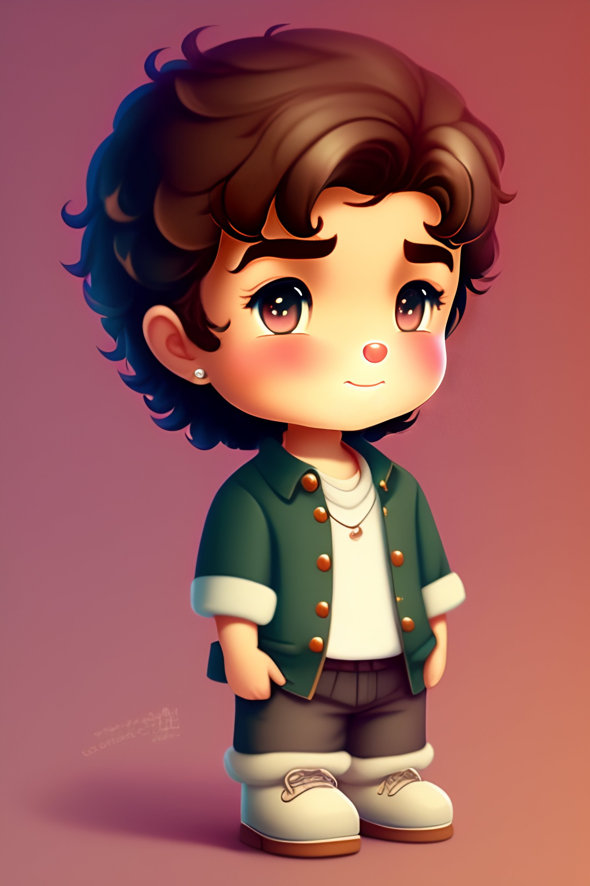 Lexica - Design me a small, cute, fluffy and charming fictional boy ...