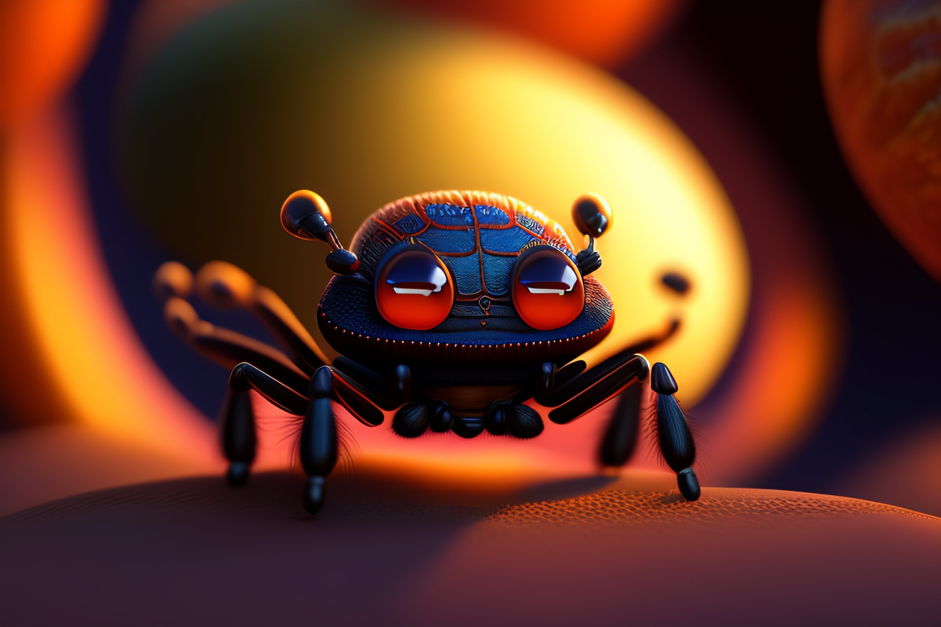 Lexica - Cute adorable little Mayan Spider waving and smiling greeting ...
